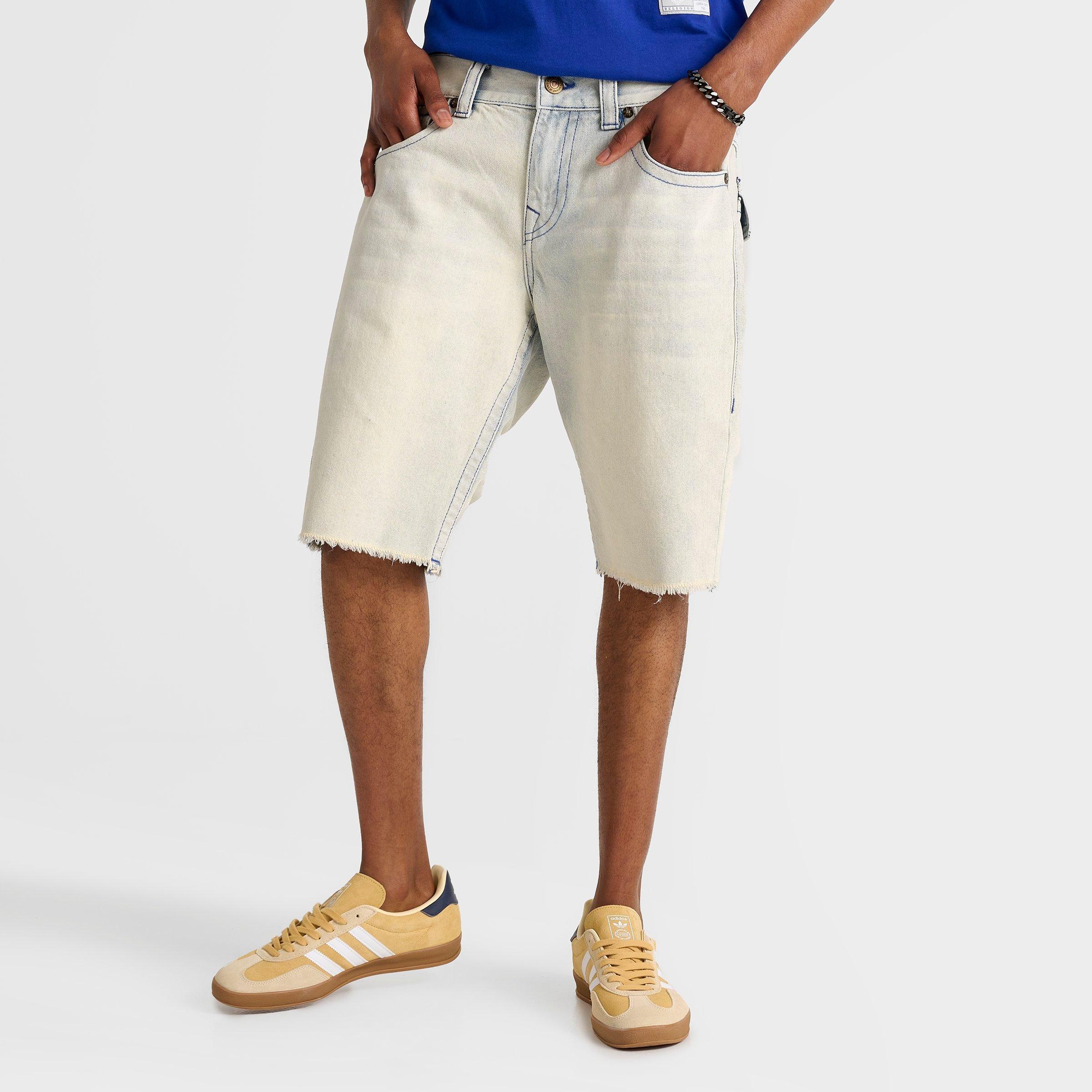 Men's True Religion Ricky Frayed Flap Denim Shorts | JD Sports