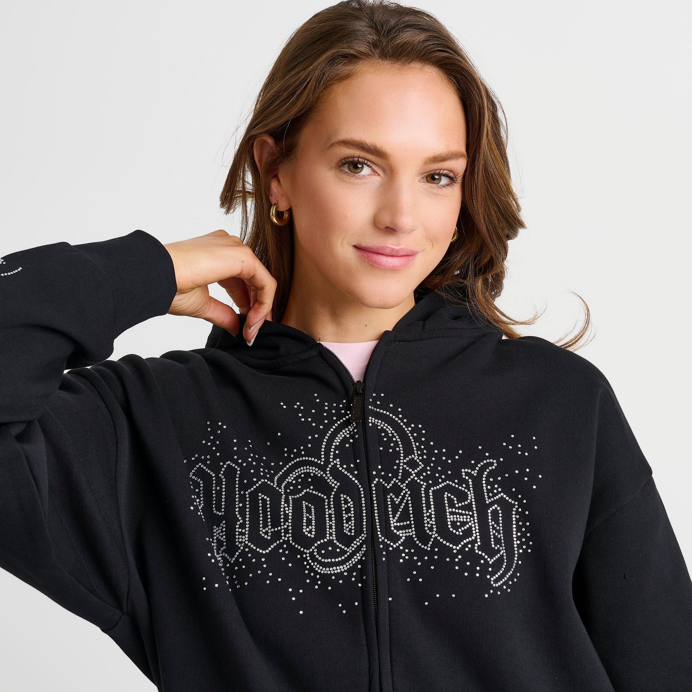 Women's Hoodrich Defuse Rhinestone Fleece Full-Zip Hoodie | JD Sports