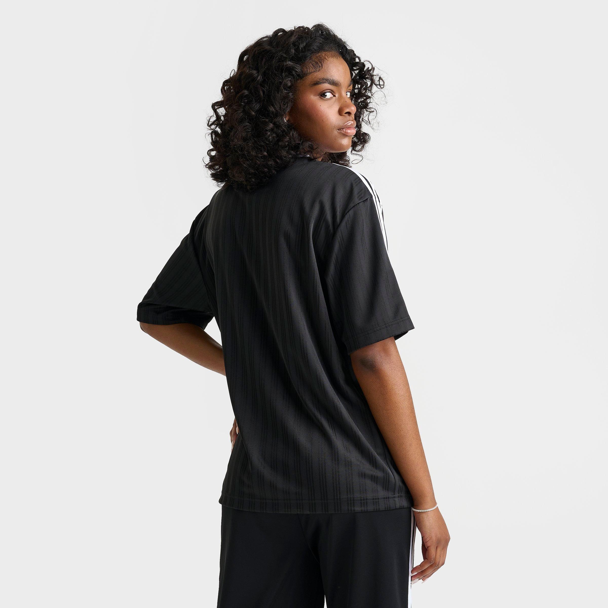 Women's adidas Originals 3 Stripes Oversized Soccer Jersey T-Shirt | JD ...