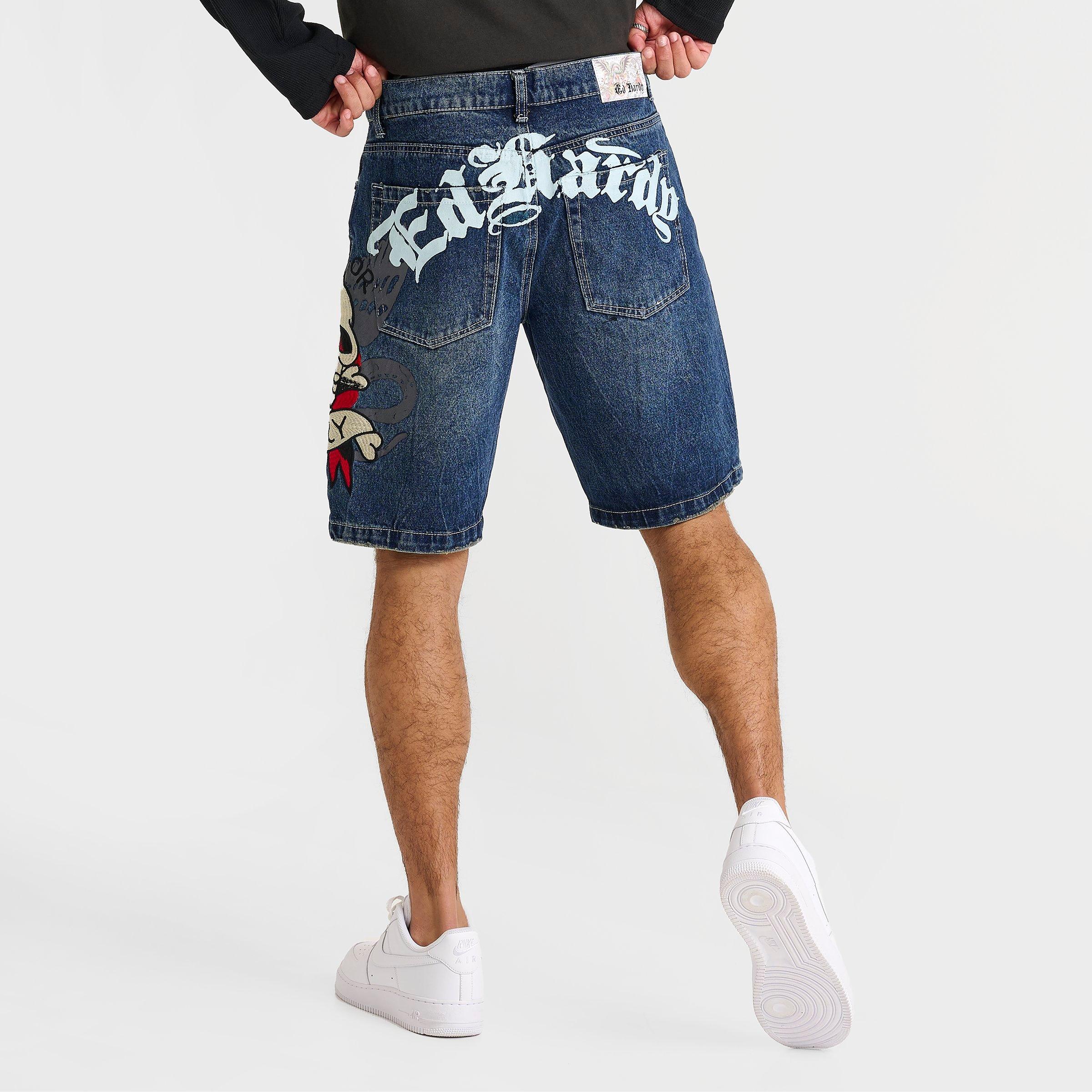 Men's Ed Hardy Death or Glory Denim Shorts | JD Sports