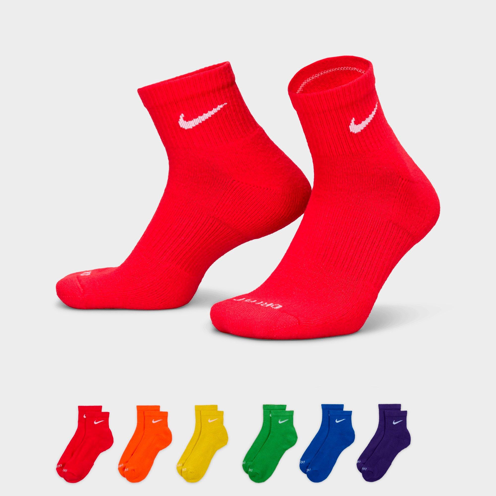 Nike Everyday Plus Cushioned 6-Pack Quarter Training Socks | JD Sports