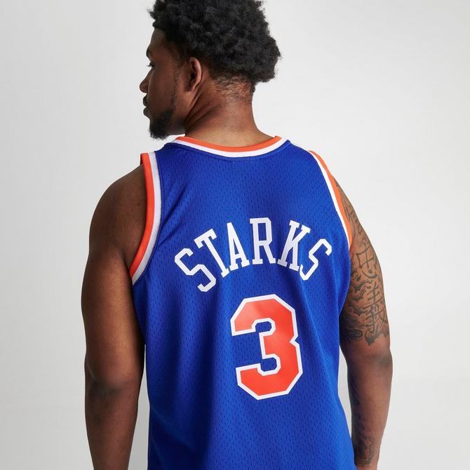 Men's Mitchell & Ness New York Knicks NBA John Starks 1991-92 Away Swingman Basketball Jersey ...