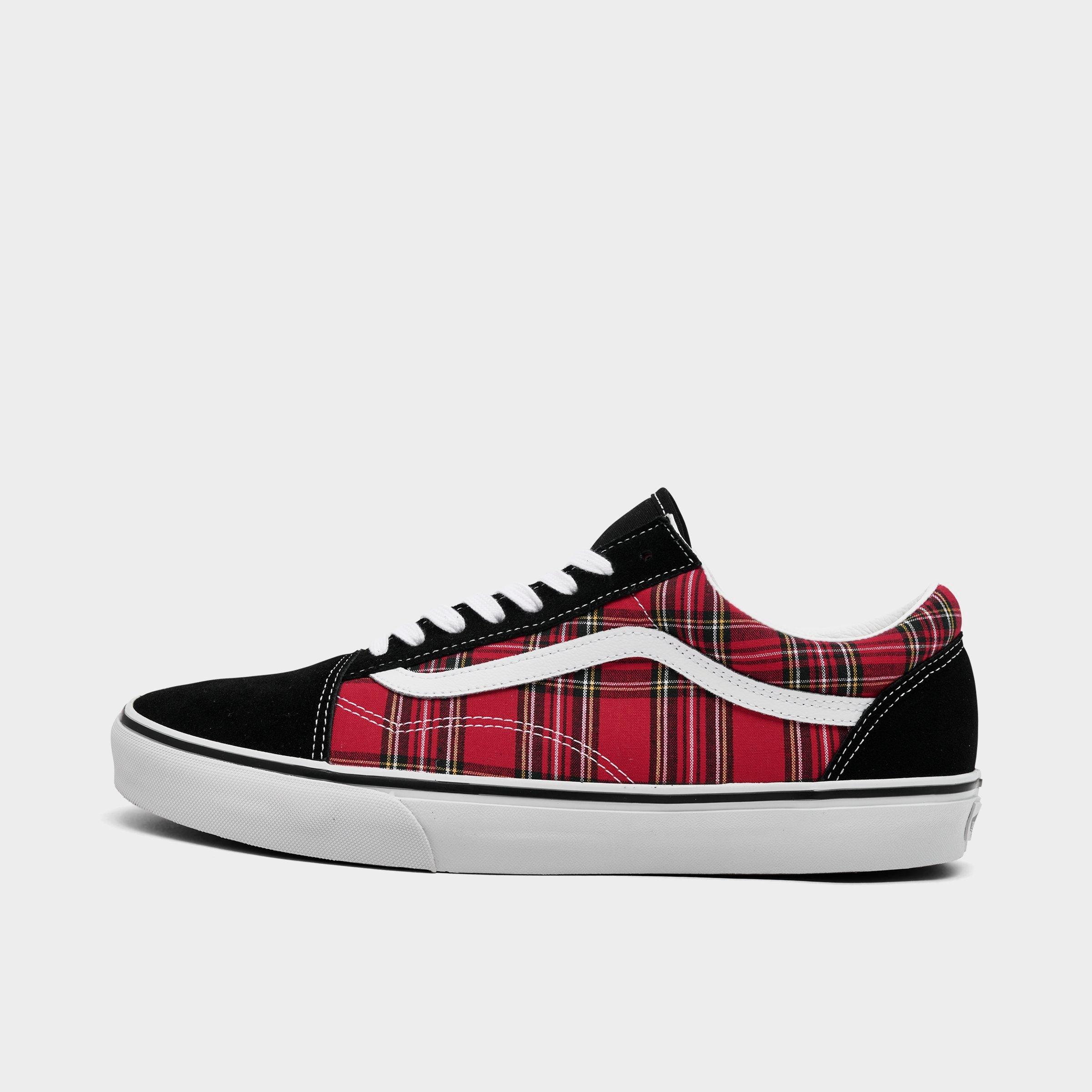 Click here for Vans Mens Old Skool Plaid Casual Shoes in Black/Re... prices