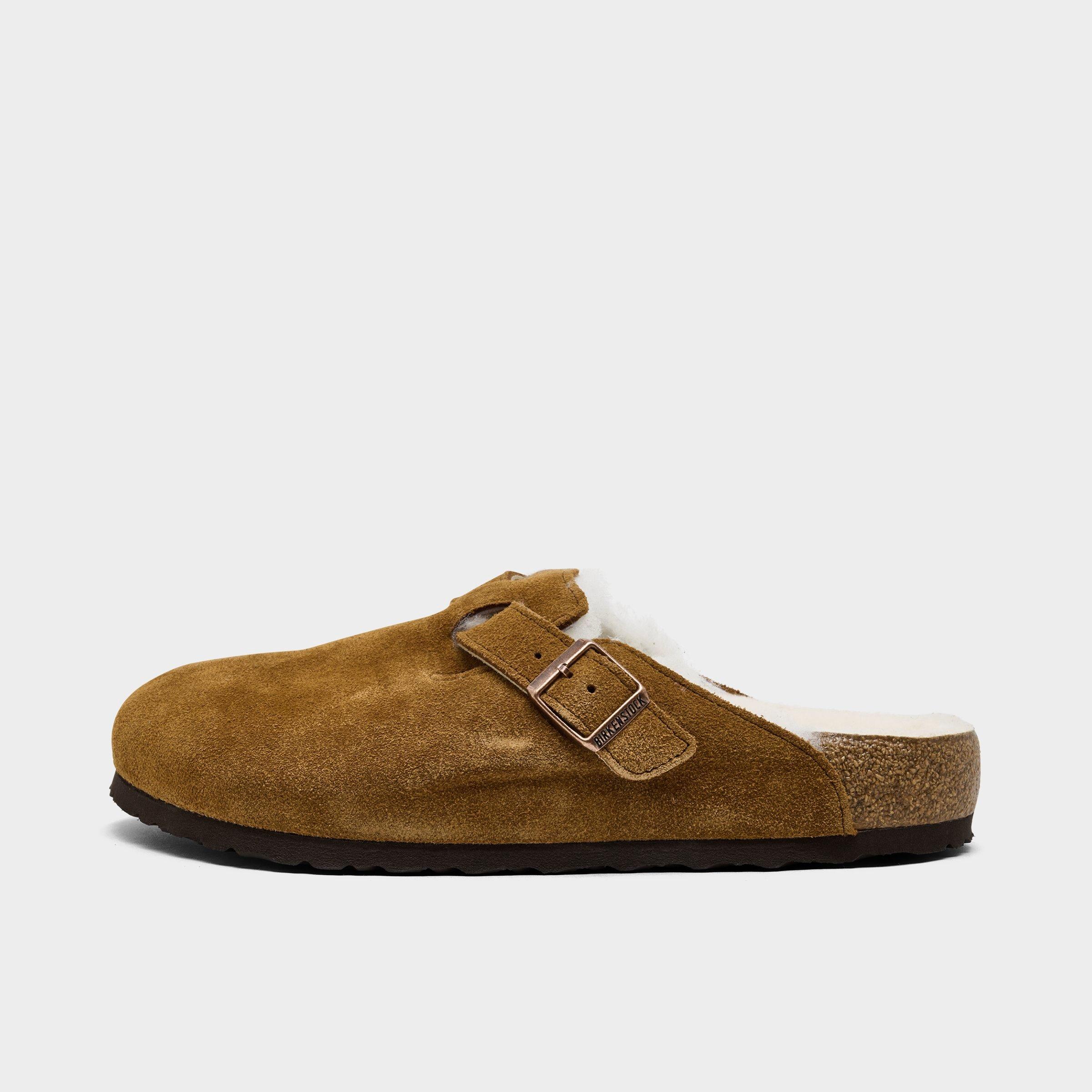 Click here for Birkenstock Mens Boston Shearling Suede Leather Cl... prices