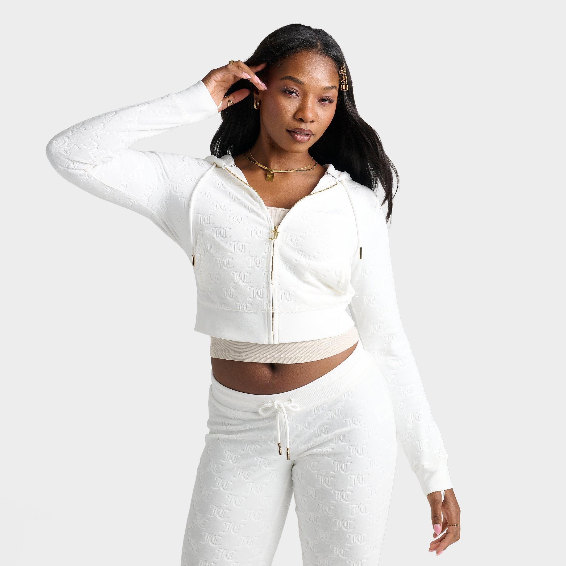 Click here for Juicy Couture Womens Big Bling Embossed Velour Ful... prices