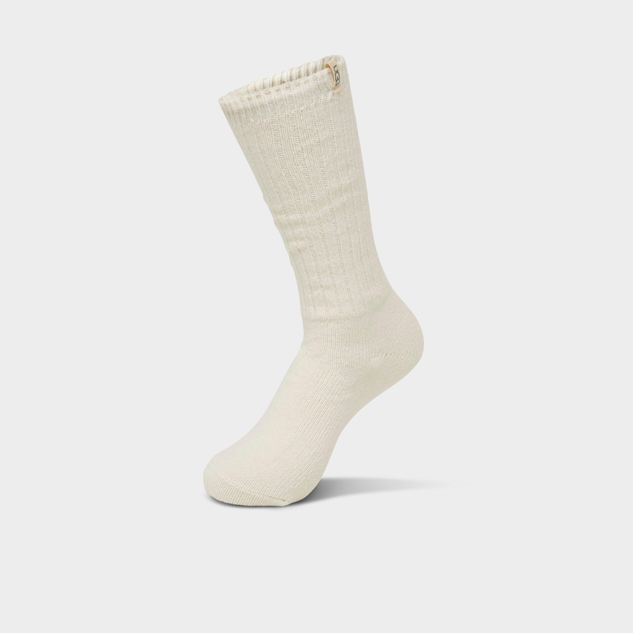 Click here for UGG Womens Rib Knit Slouchy Crew Socks in White Si... prices