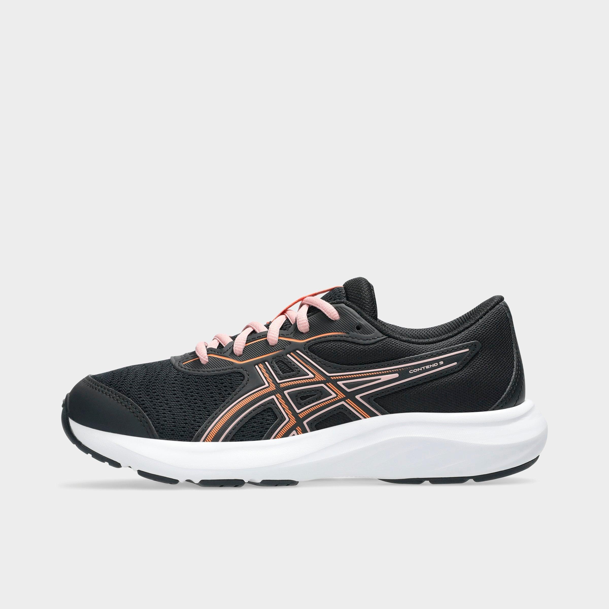 Click here for Asics Big Kids Contend 9 Running Shoes in Black/Su... prices