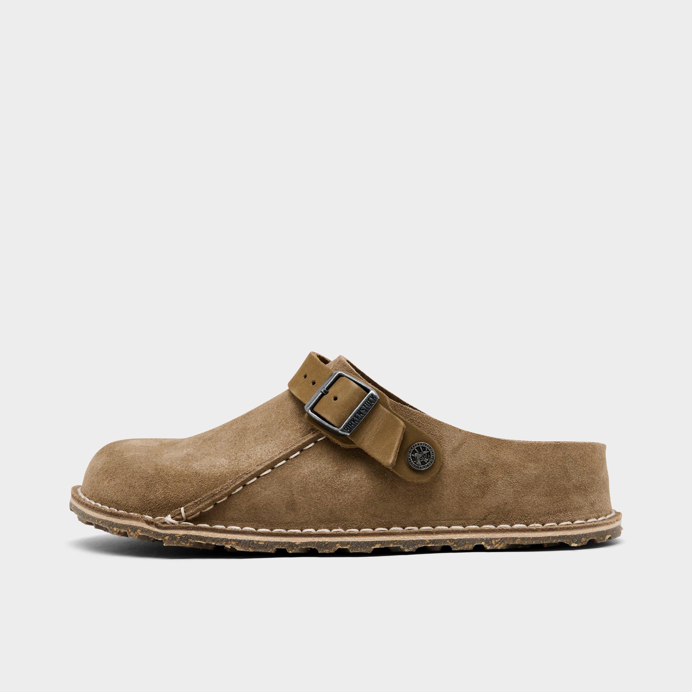 Click here for Birkenstock Womens Lutry 365 Suede Clog Shoes in G... prices