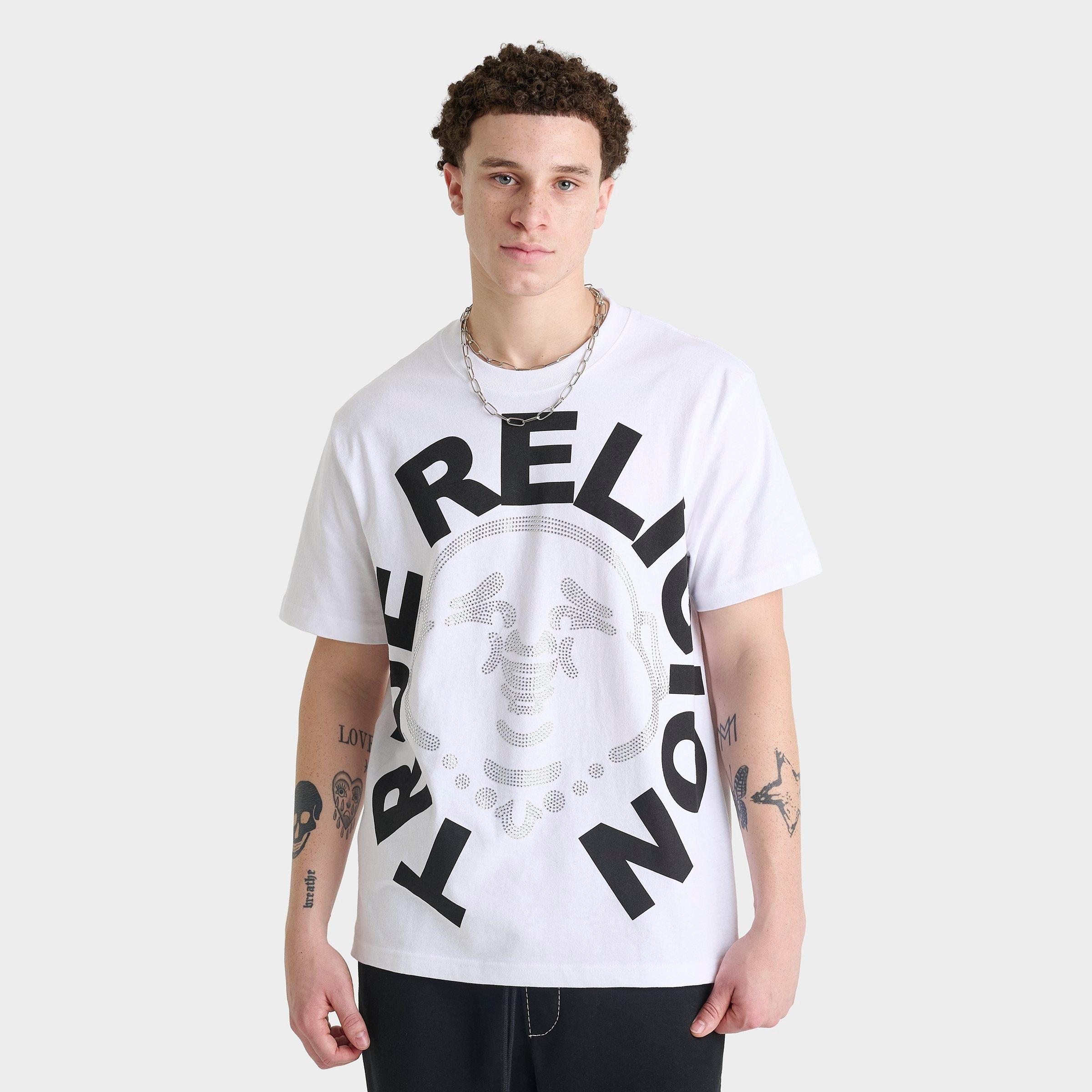 Click here for True Religion Mens Buddha Face T-Shirt in White Si... prices