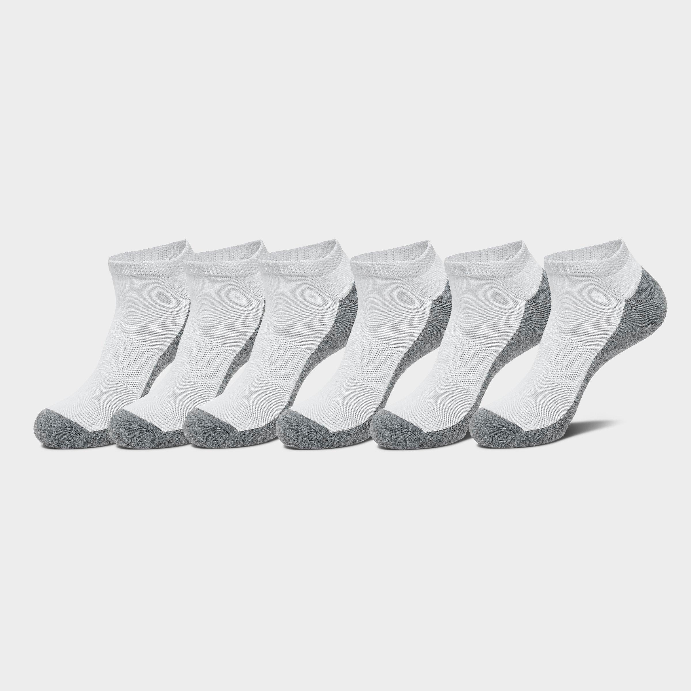 Click here for ForceField Mens No Show Socks (6-Pack) in White Si... prices