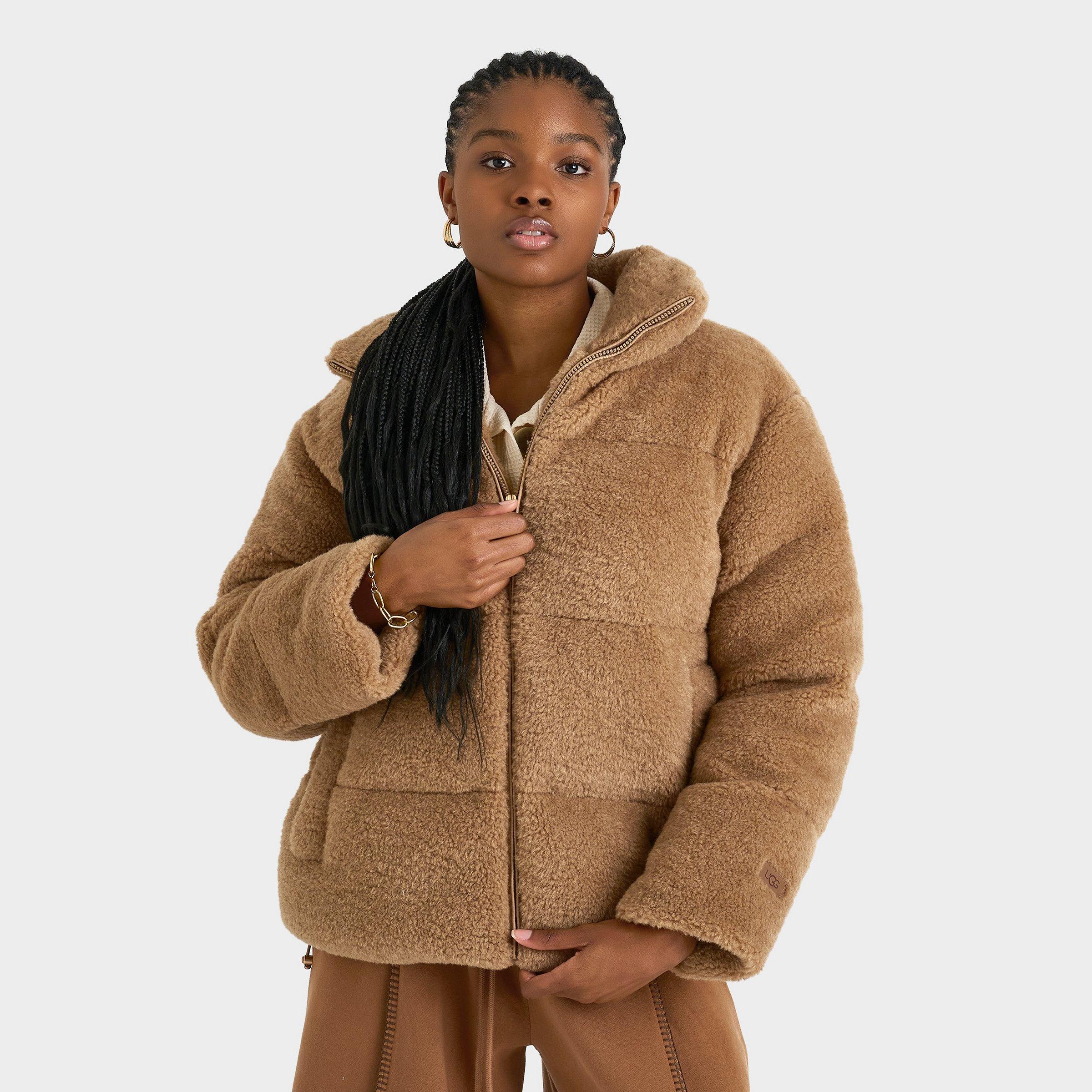 Click here for UGG Womens Emmalyn fluff Puffer Jacket in Camel Si... prices
