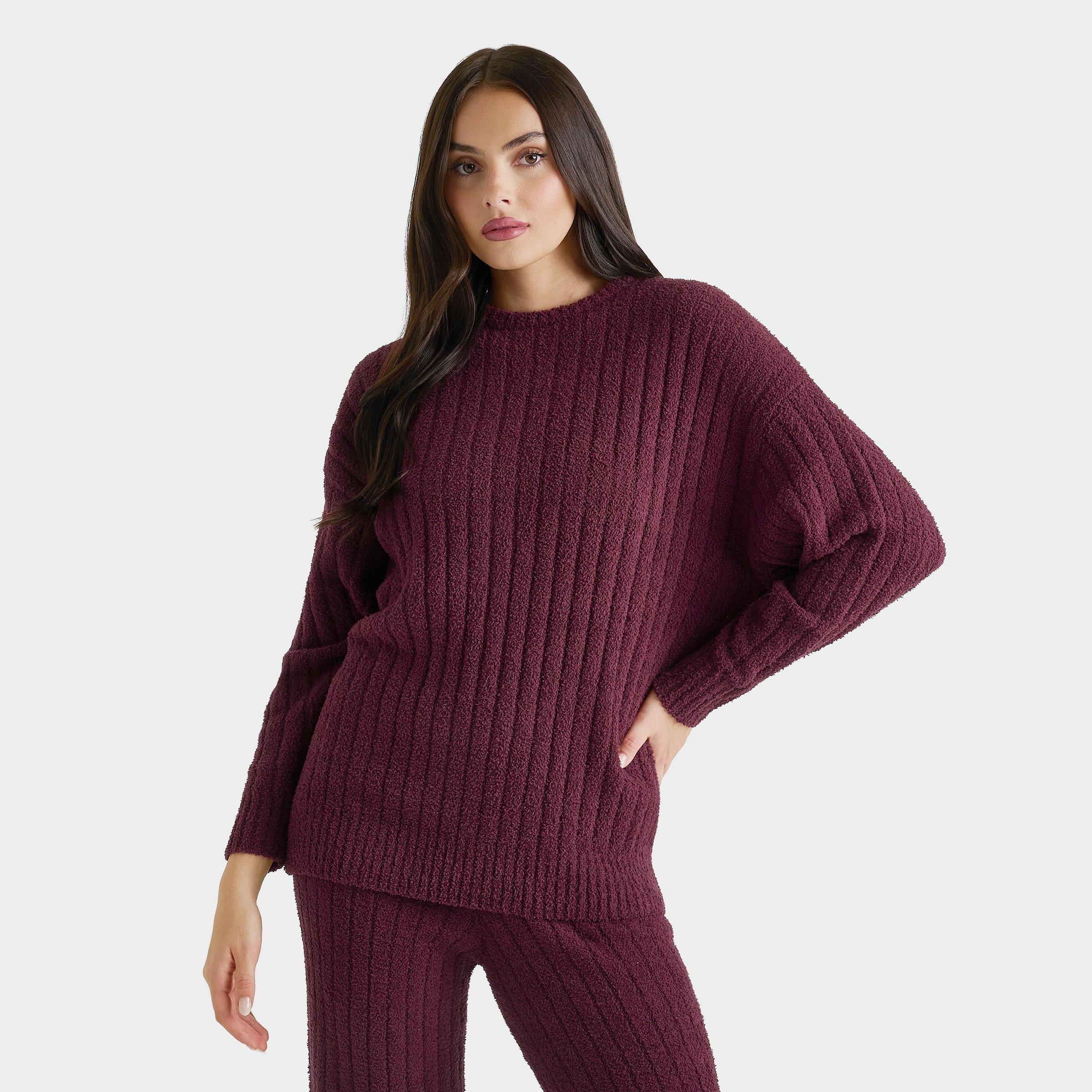 UGG Womens Riz Rib Top in Wild Grape Size: Large