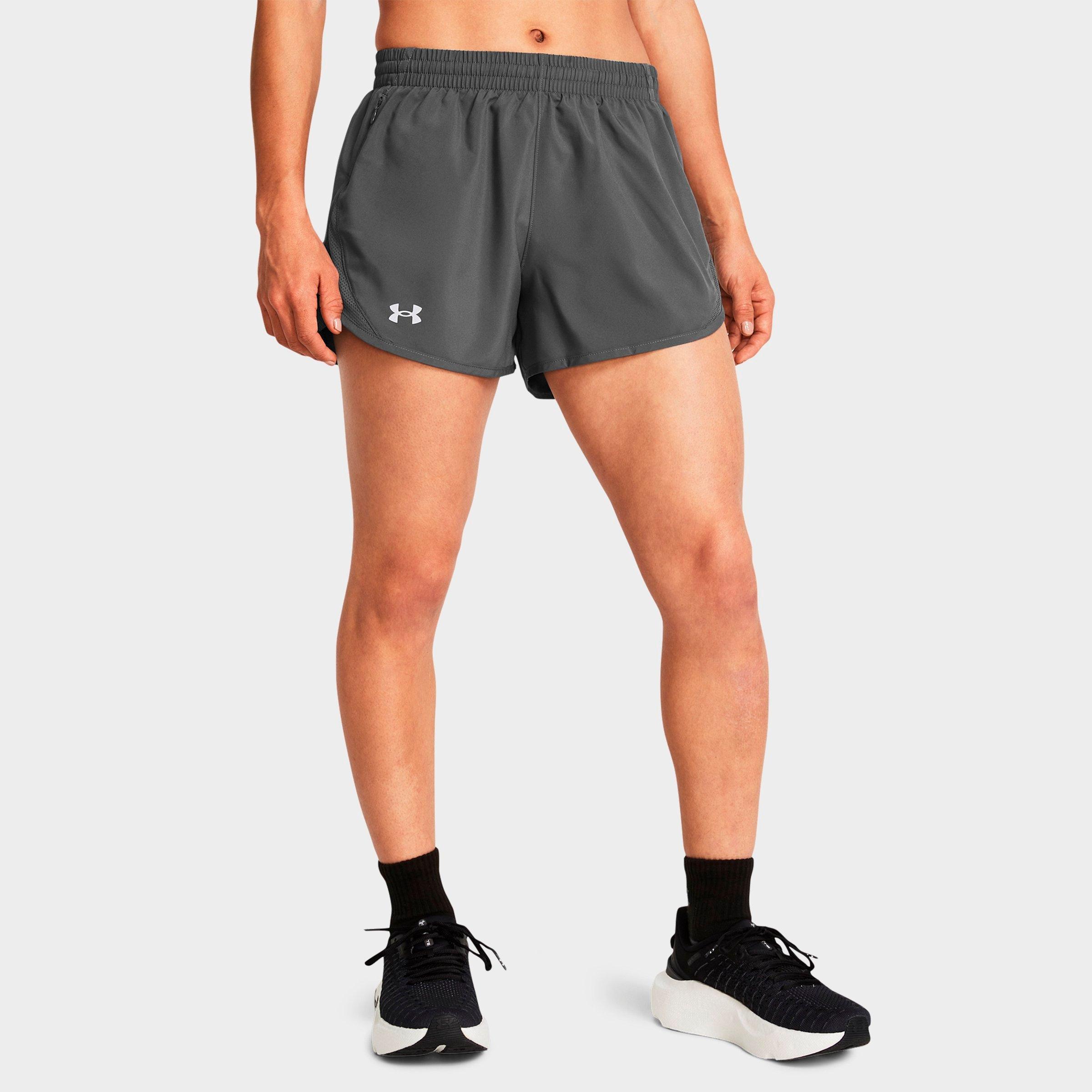Click here for Under Armour Womens Fly-By 3 Shorts in Castlerock/... prices