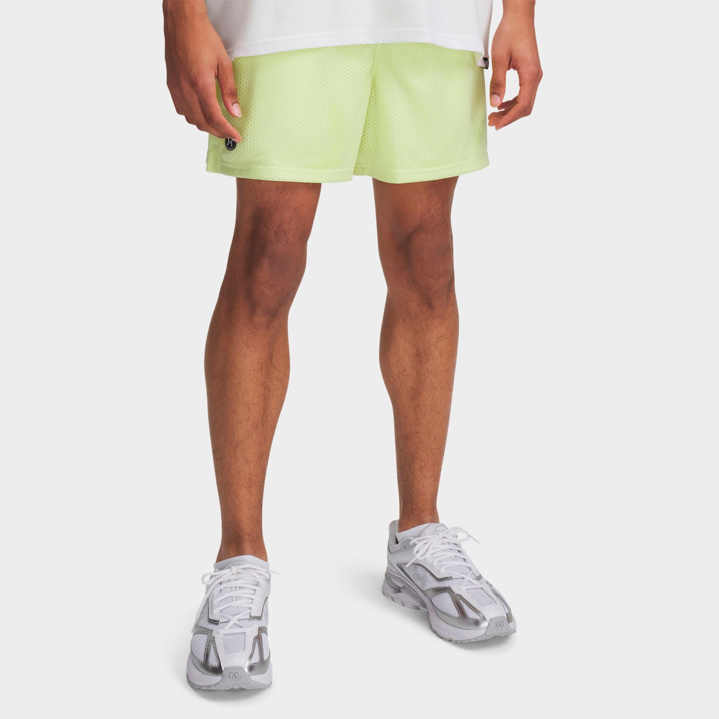 Click here for Under Armour Mens UA Icon 5 Mesh Shorts in Sonic Y... prices