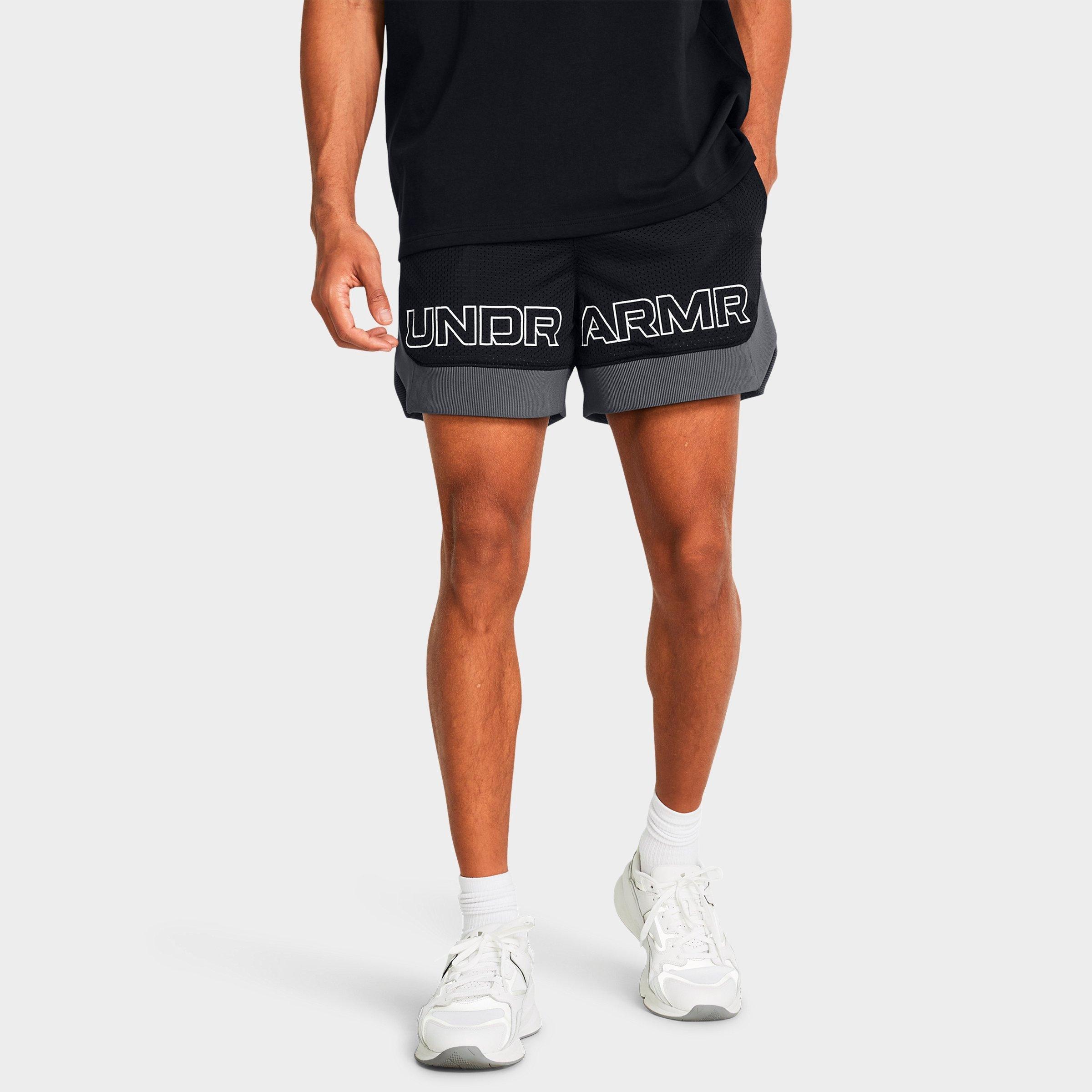 Click here for Under Armour Mens UA Icon 5 Mesh Shorts in Black/W... prices