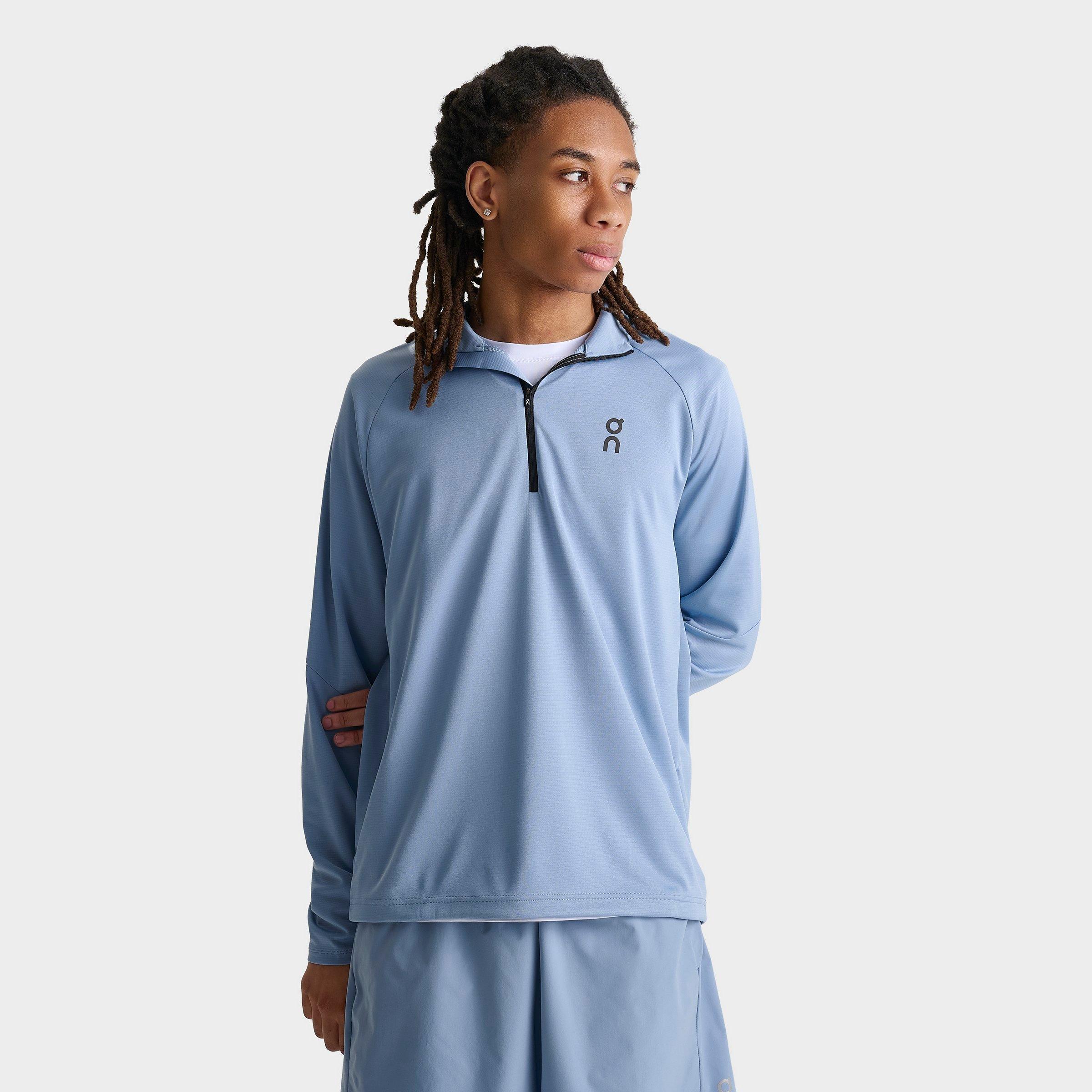 Click here for On Mens Climate Quarter-Zip Running Top in Chambra... prices