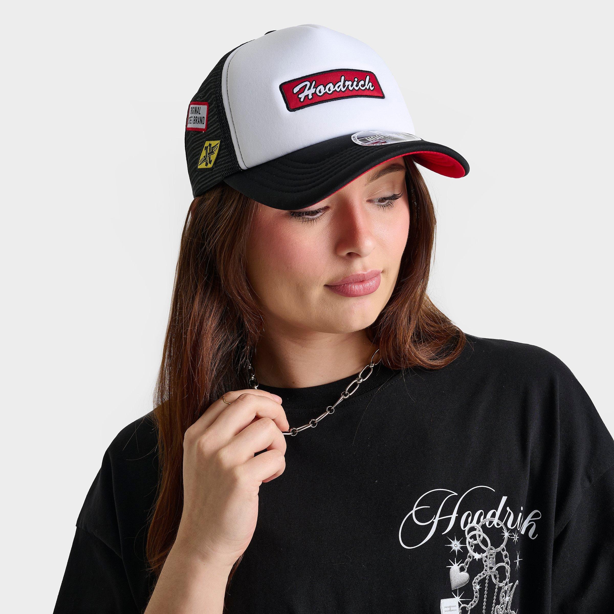 Click here for Hoodrich Patch Five Panel Trucker Hat in White/Bla... prices
