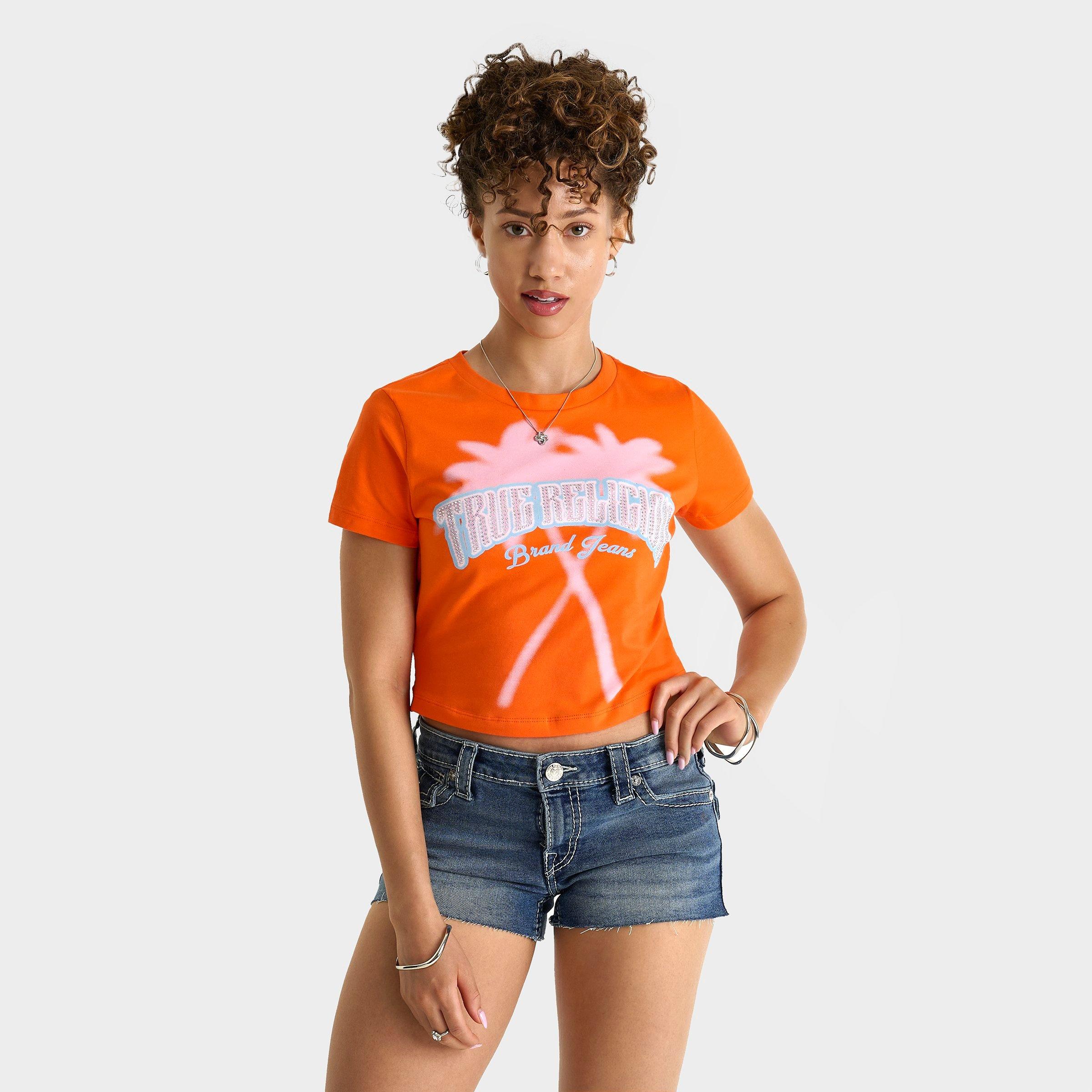 Click here for True Religion Womens Palm Tree Crystal Baby T-Shir... prices