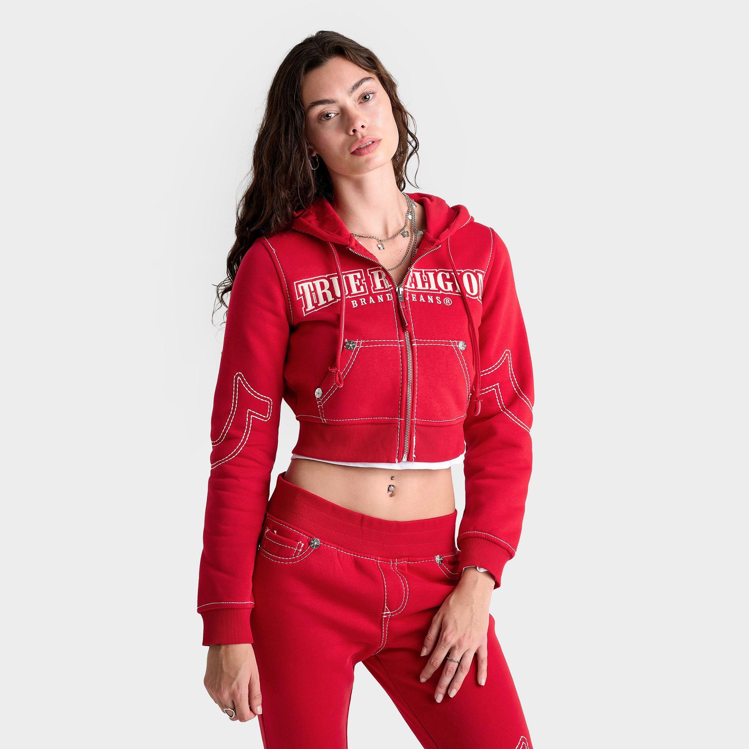 Click here for True Religion Womens Shrunken Big T Full-Zip Cropp... prices