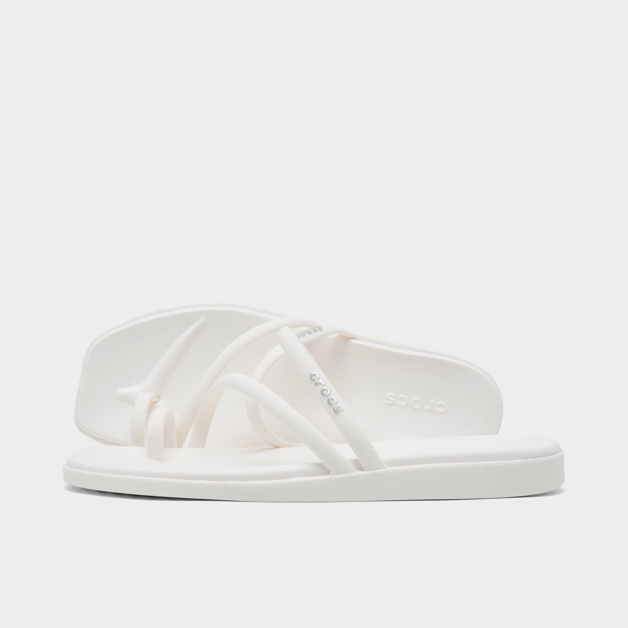 Click here for Crocs Womens Miami Metallic Toe Loop Sandals in ch... prices