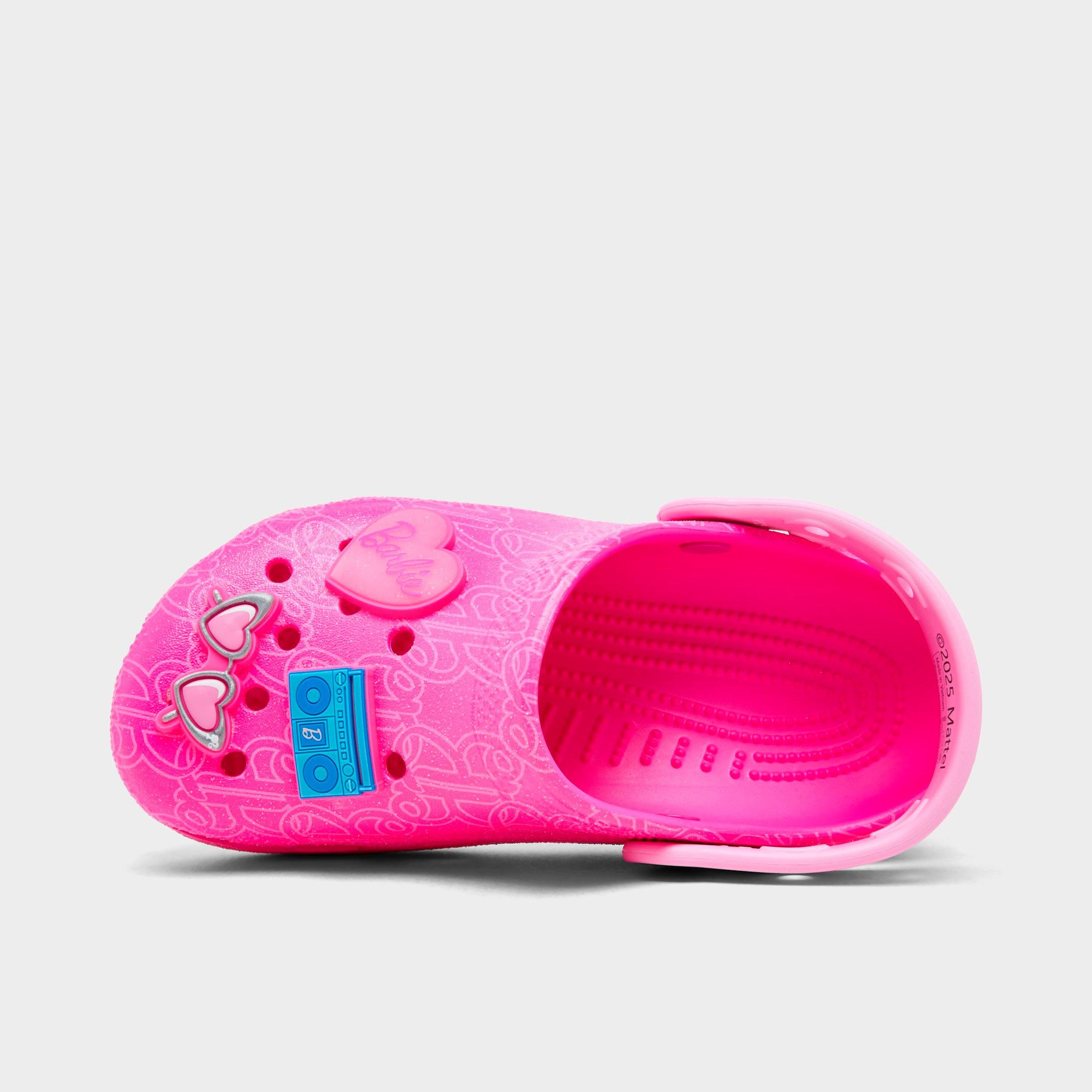 Crocs Girls Little Kids x Barbie Classic Clog Shoes in Pink Size: 3.0