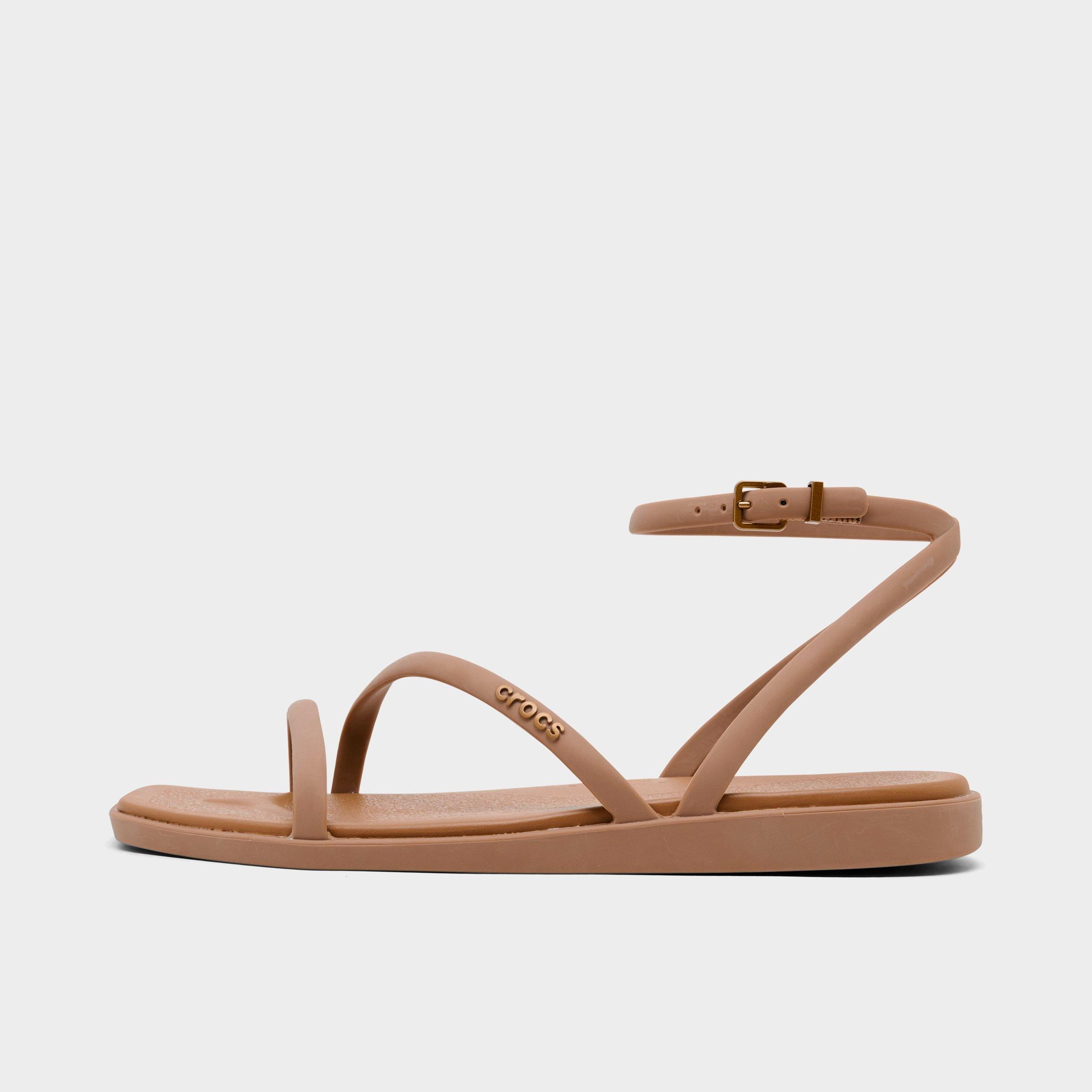 Click here for Crocs Womens Miami Ankle Strap Sandals in Milk Cho... prices