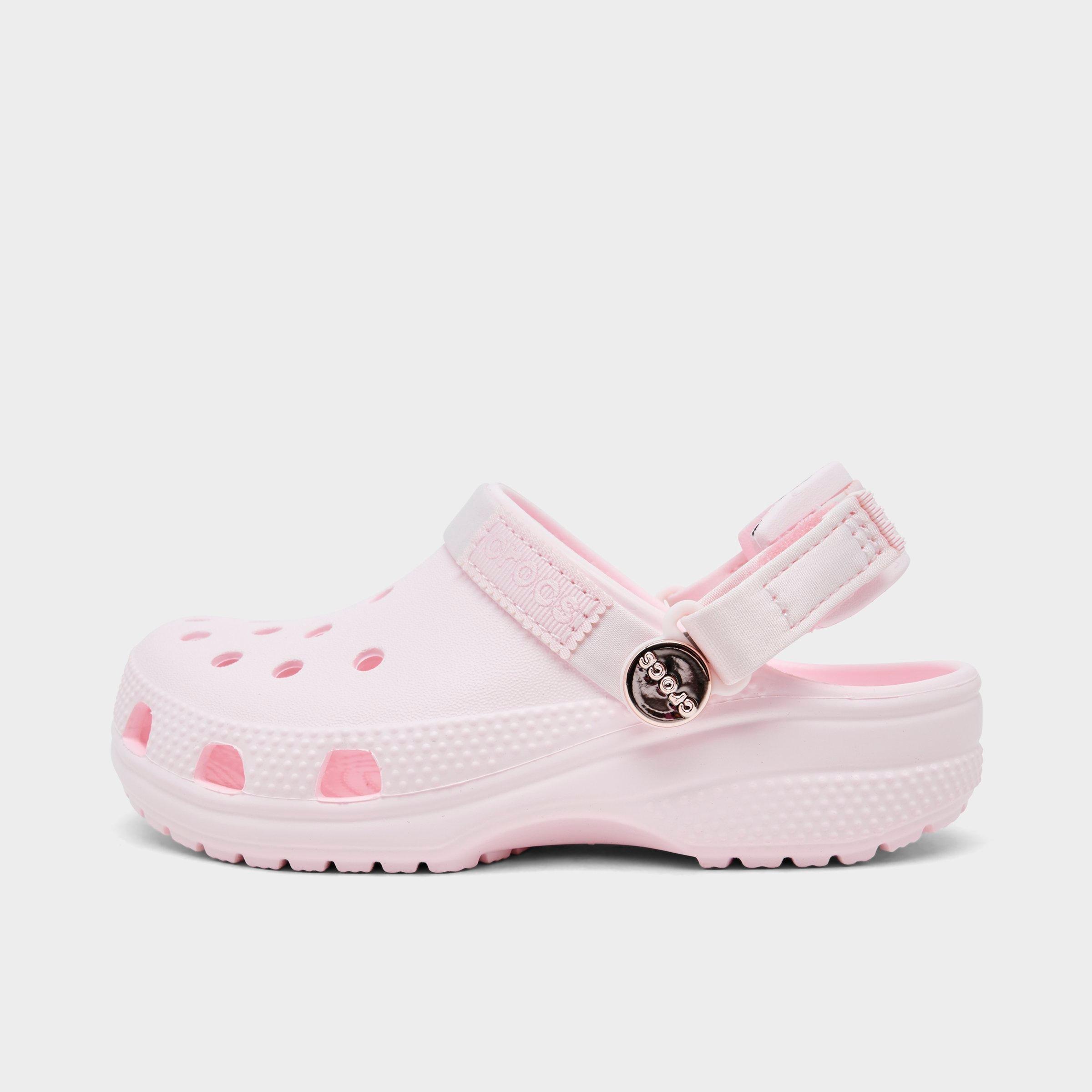 Click here for Crocs Girls Toddler Classic Satin Clog Shoes in Bu... prices