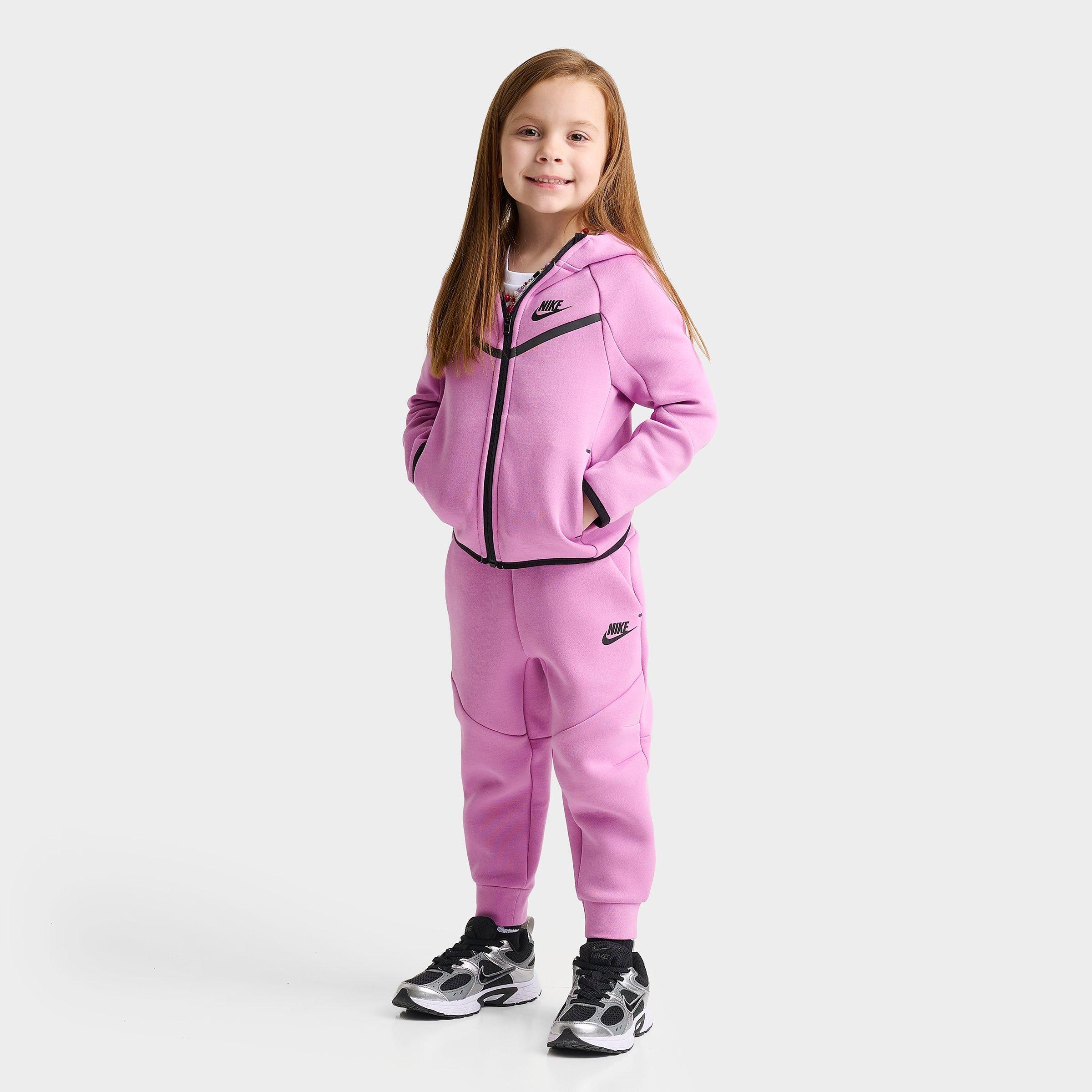 Click here for Nike Girls Toddler Tech Fleece Full-Zip Set in Lig... prices