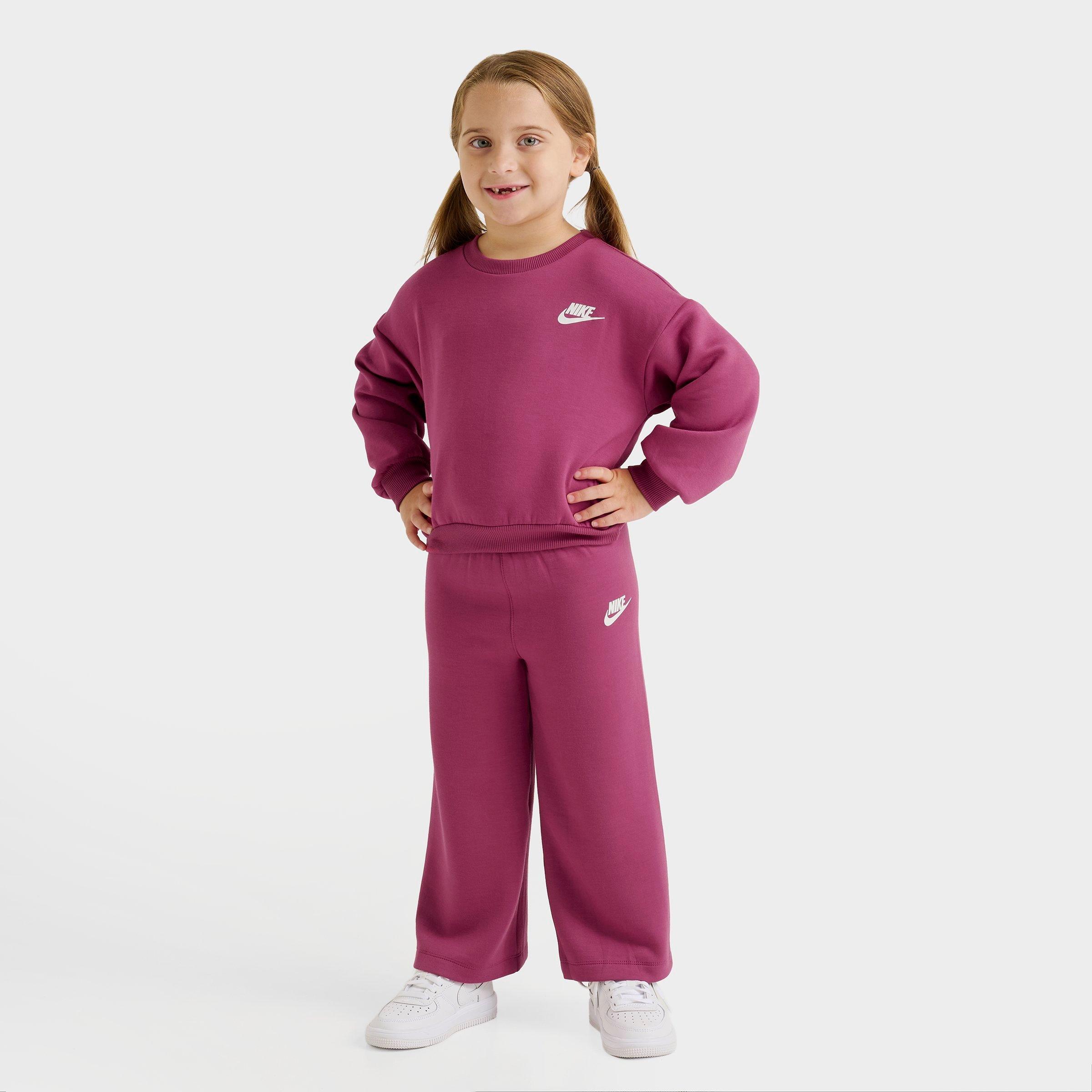 Click here for Nike Girls Toddler Crewneck Sweatshirt and Wide Le... prices