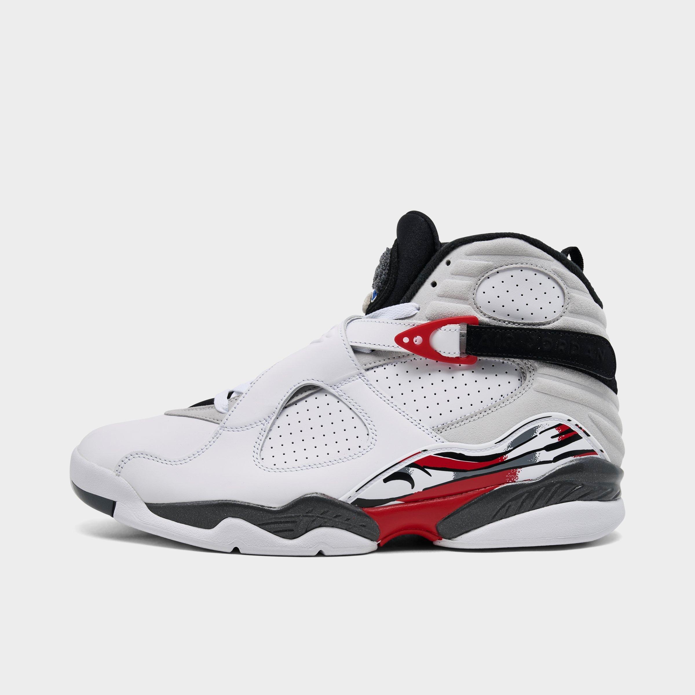 Click here for Jordan Mens Air Retro 8 Basketball Shoes in White/... prices