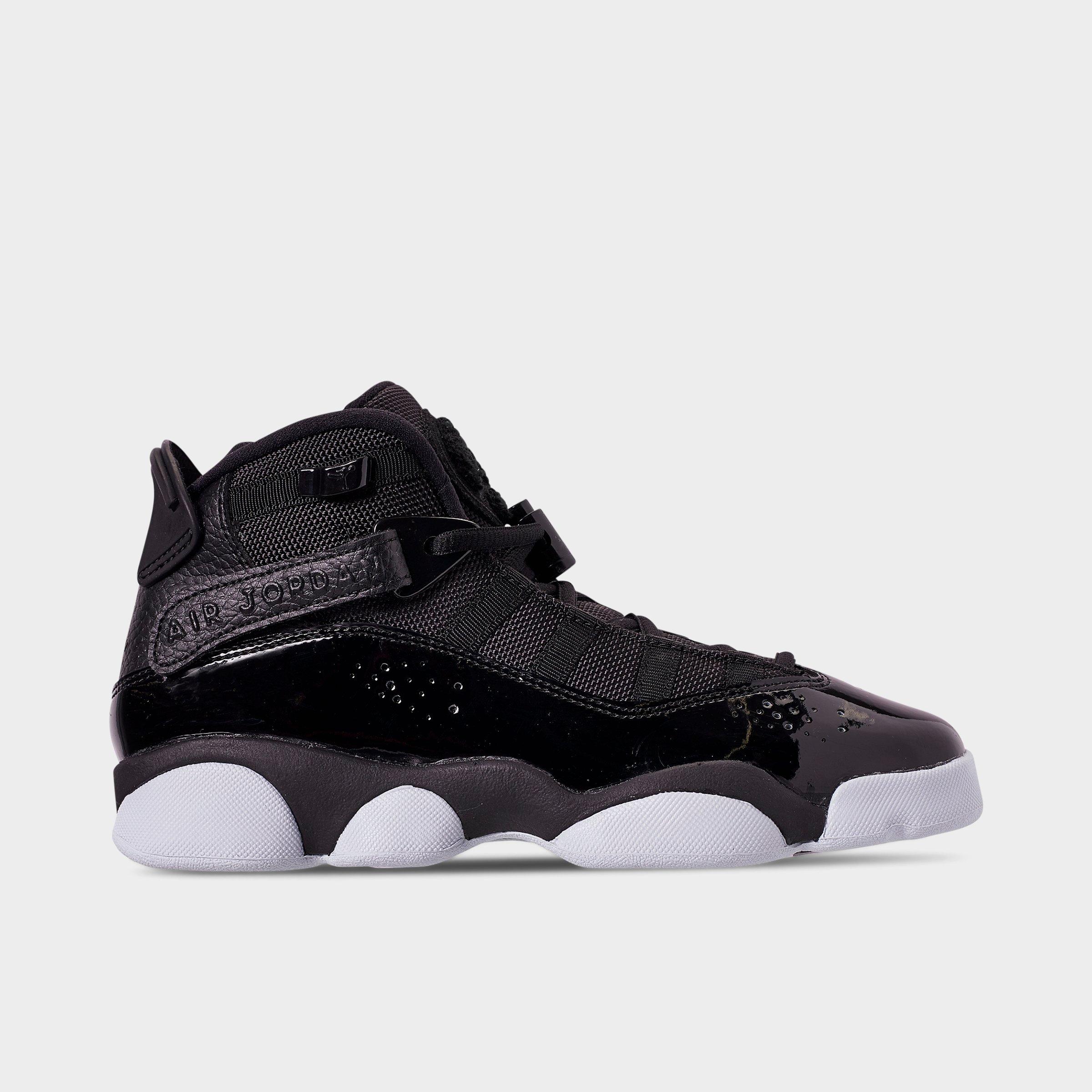 Click here for Jordan Big Kids 6 Rings Basketball Shoes in Black/... prices