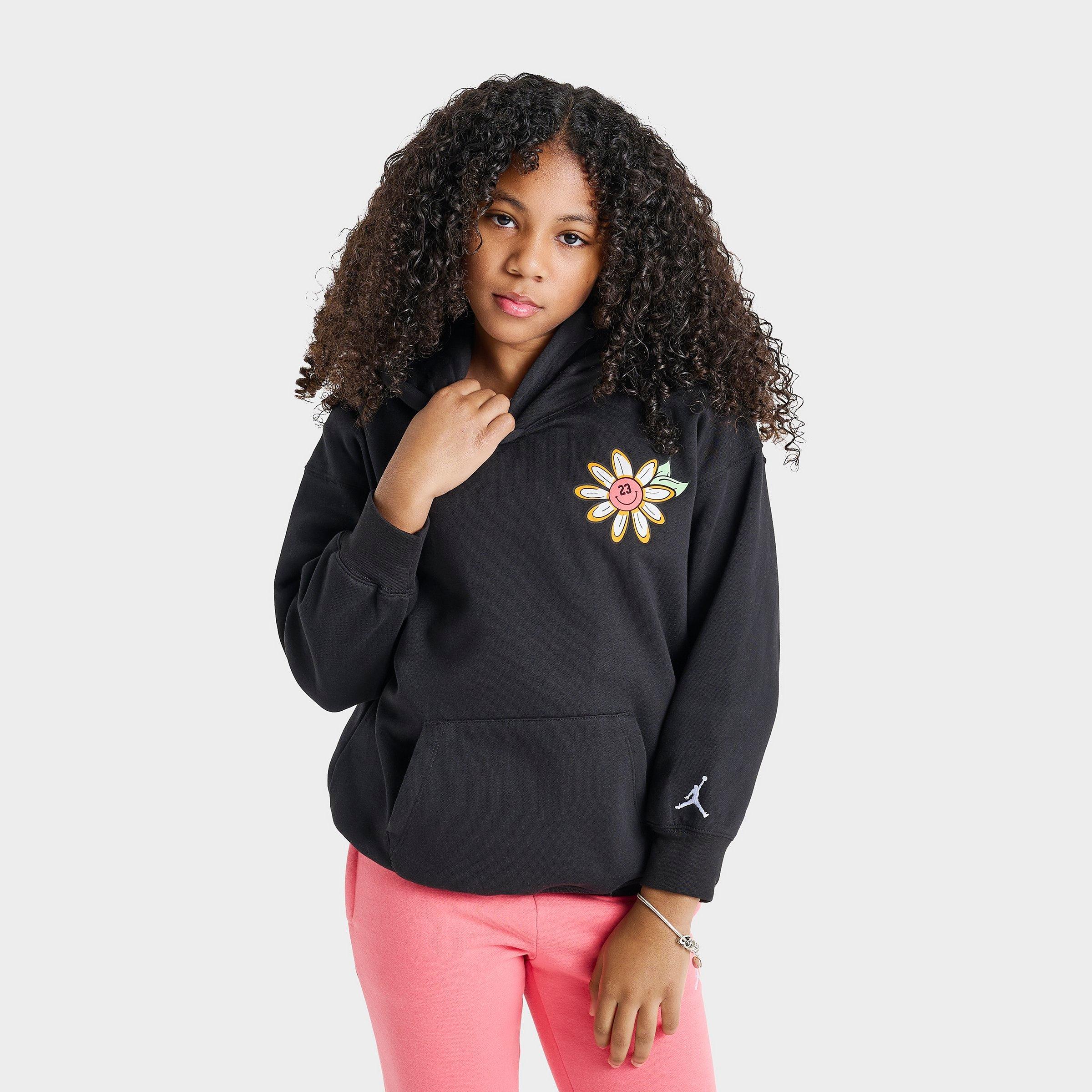 Click here for Jordan Girls Big Kids Floral Flight Pullover Hoodi... prices