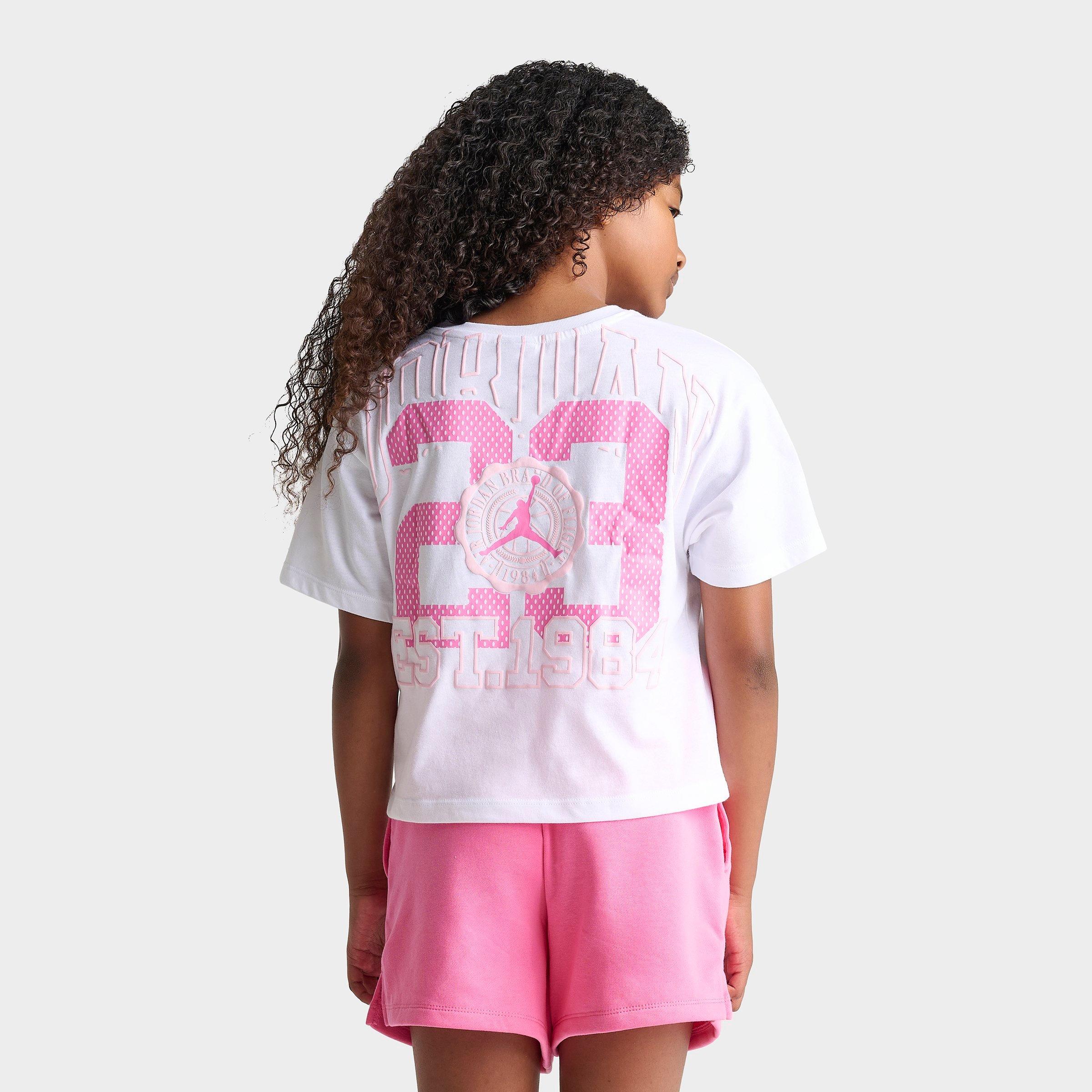 Click here for Jordan Girls Big Kids Collegiate T-Shirt in White... prices