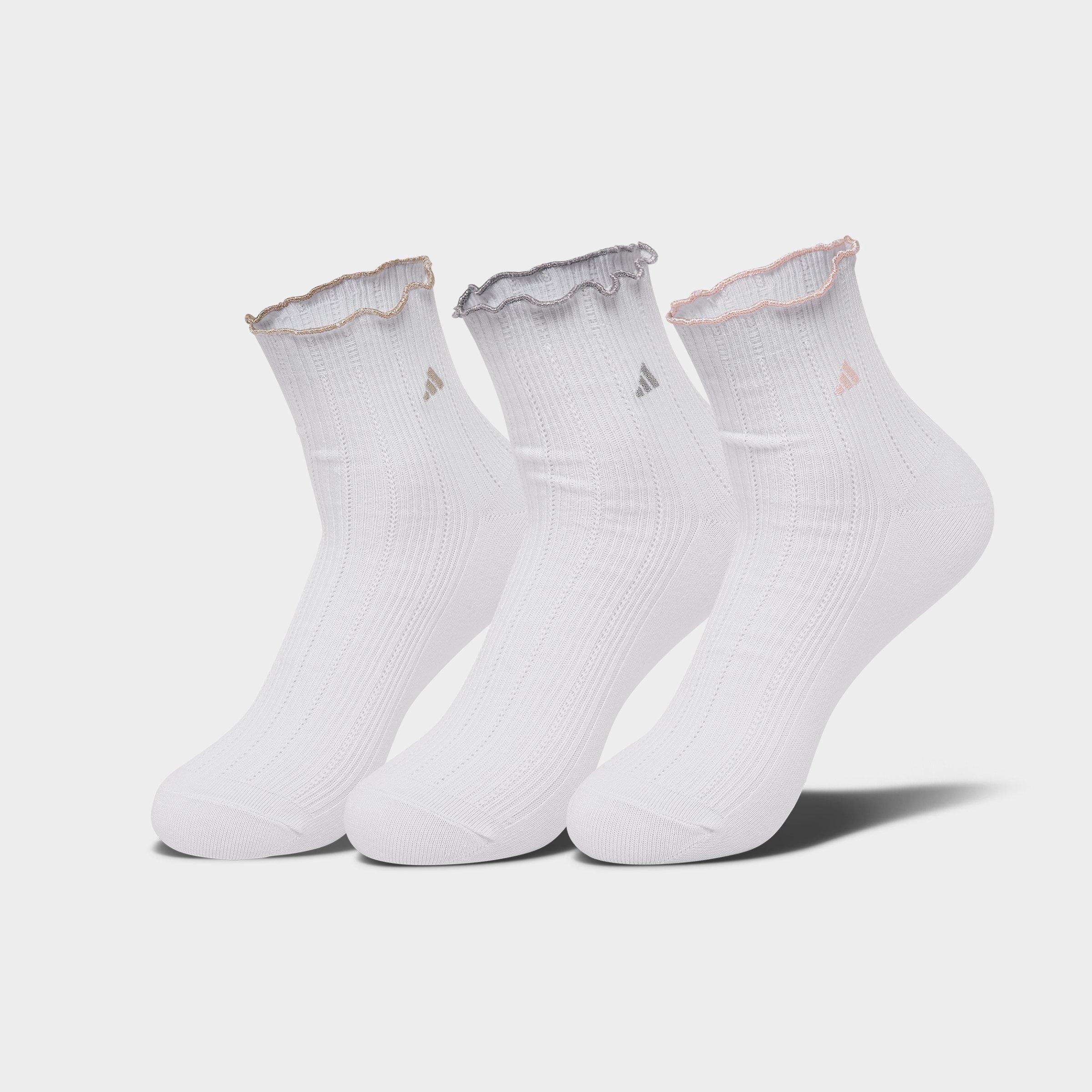 Click here for adidas Womens Originals Ruffle Quarter Socks (3-Pa... prices