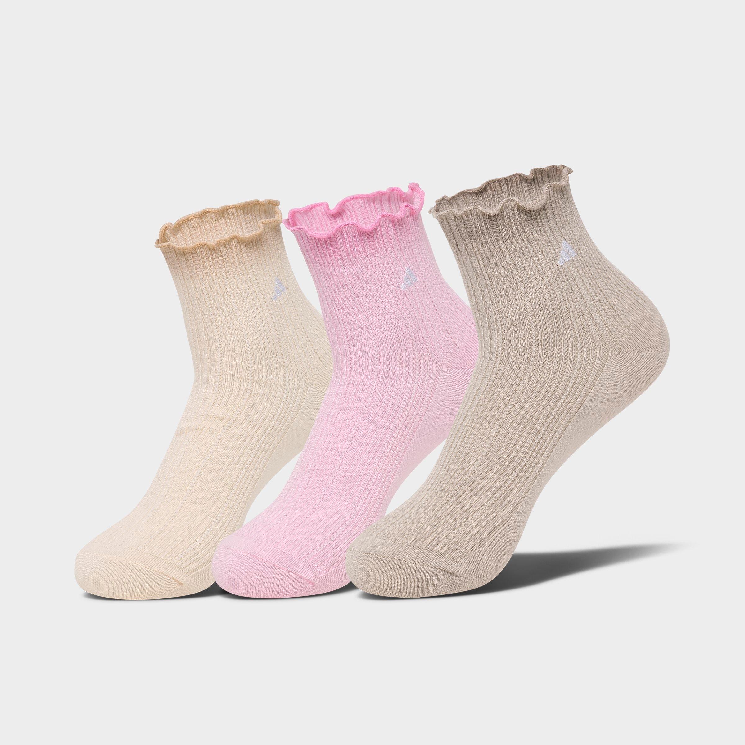 Click here for adidas Womens Originals Ruffle Quarter Socks (3-Pa... prices