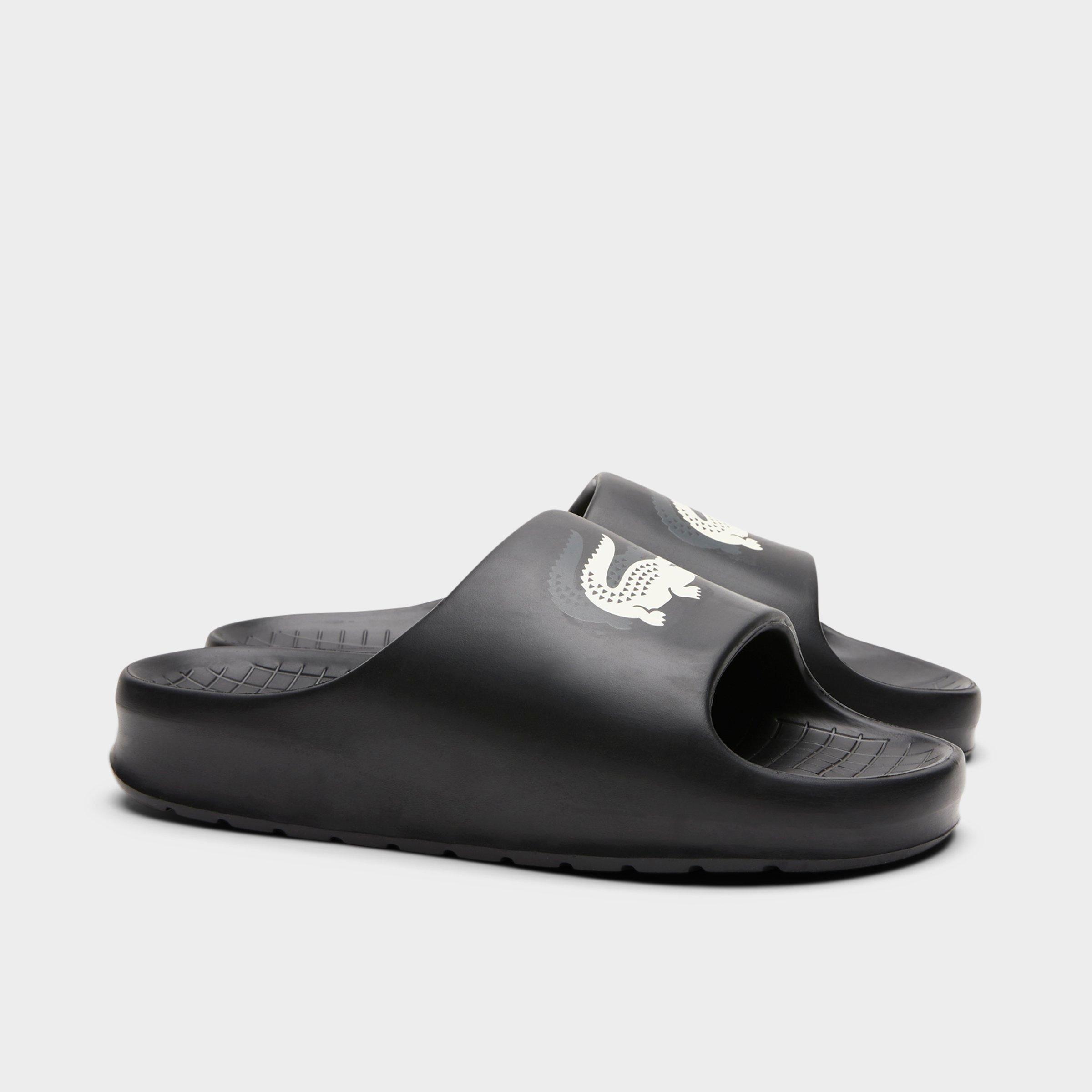 Click here for Lacoste Mens Serve Slide 2.0 Slide Sandals in Char... prices