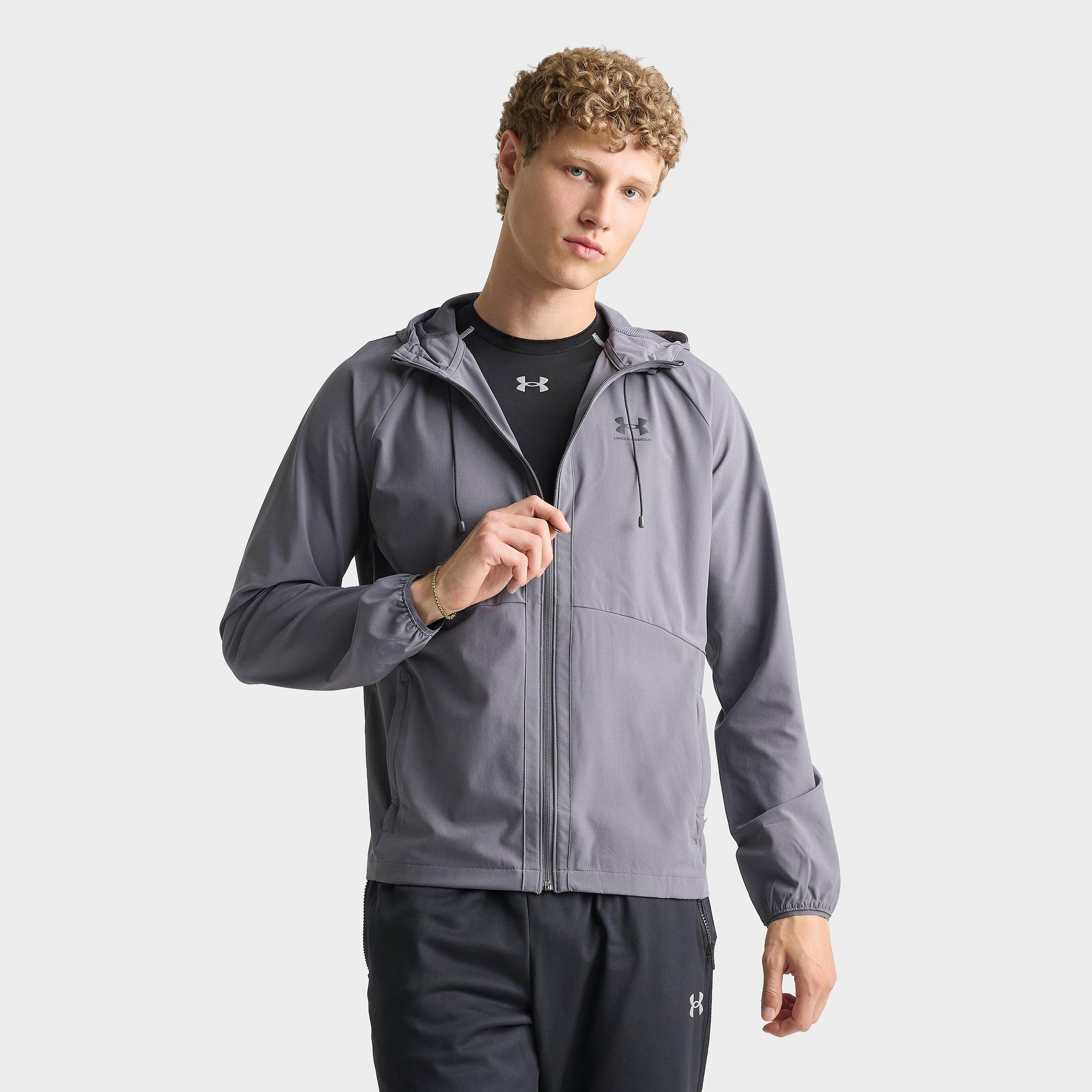 Click here for Under Armour Mens Vibe Woven Full-Zip Jacket in Gr... prices