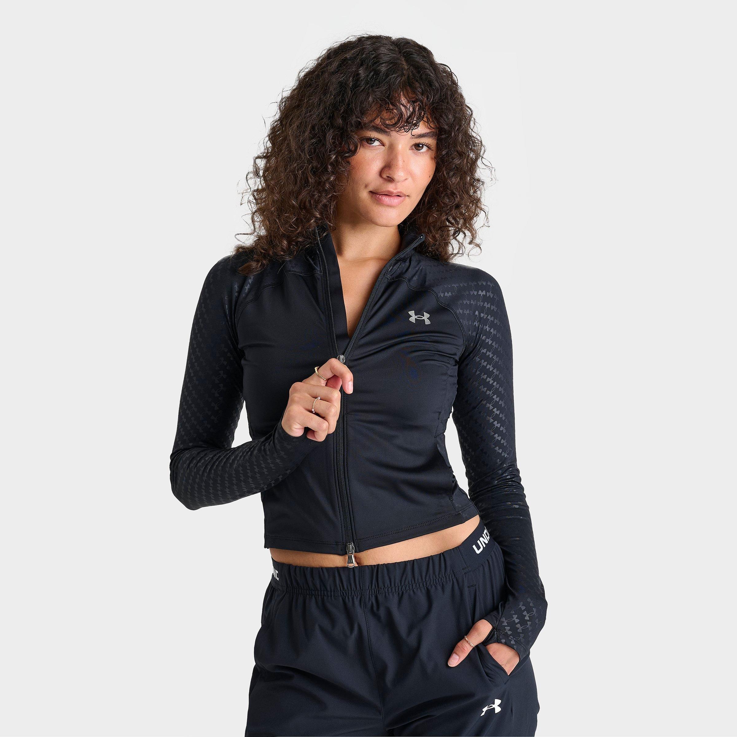 Click here for Under Armour Womens Emboss Full-Zip Jacket in Blac... prices