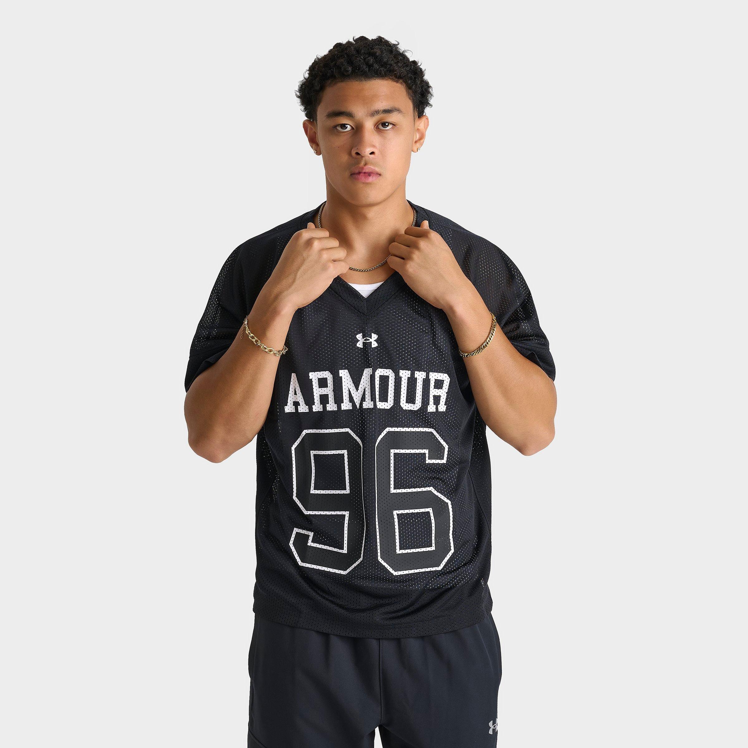 Click here for Under Armour Mens UA Mesh Football Jersey in Black... prices