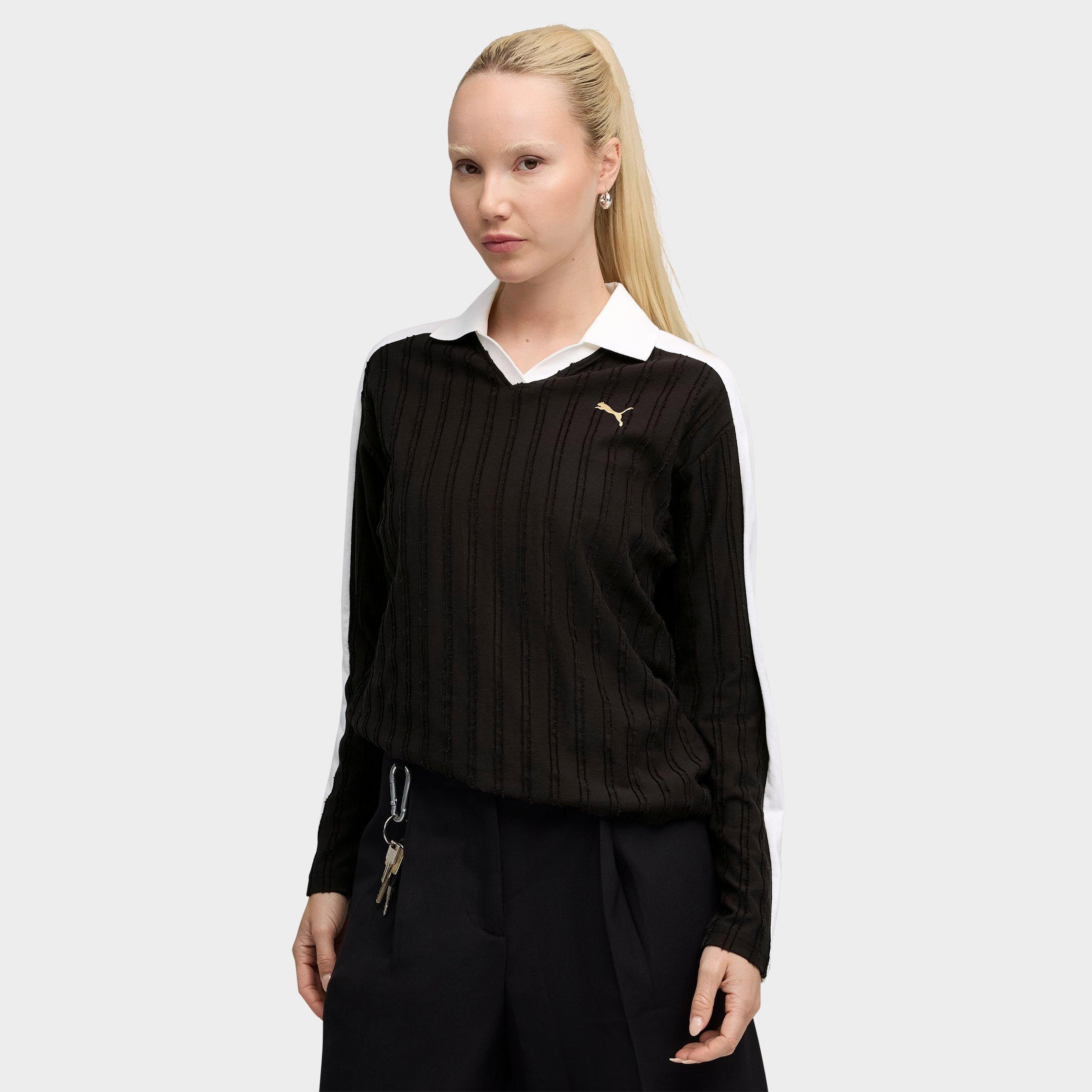 Click here for PUMA Womens T7 Relaxed Long-Sleeve Polo T-Shirt in... prices