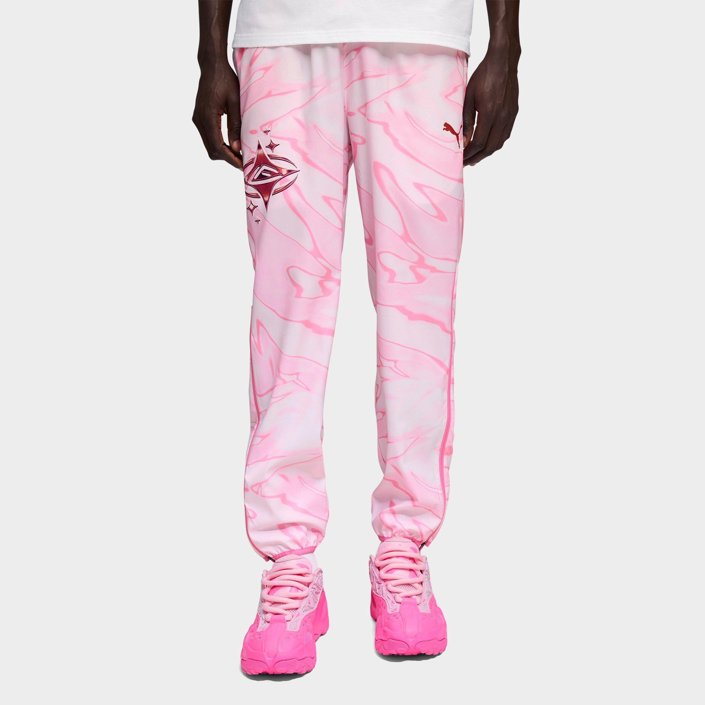 Click here for PUMA Mens LaFrancé Pink Heem Graphic Track Pants i... prices