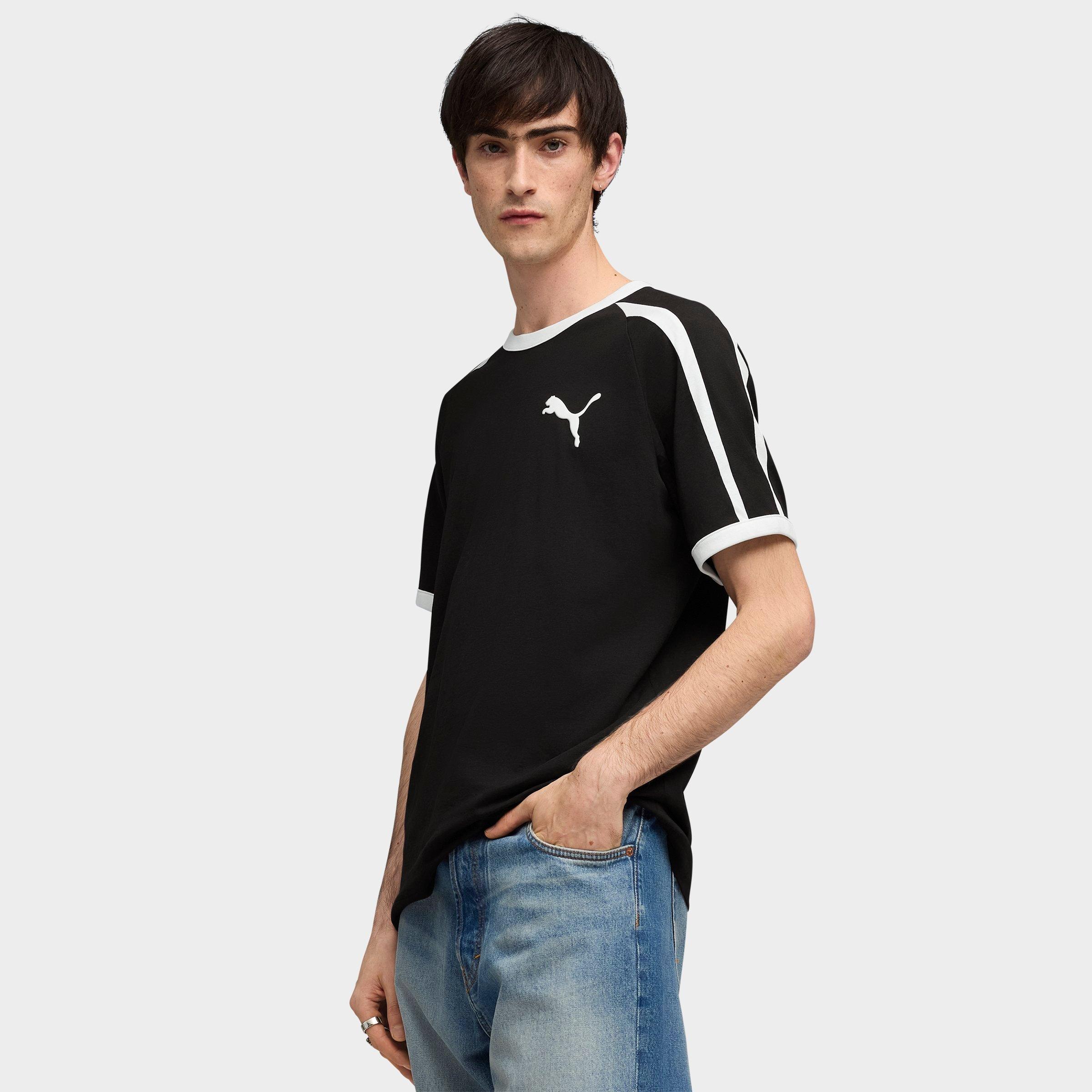 Click here for PUMA Mens T7 Big Cat Ringer T-Shirt in Puma Black... prices