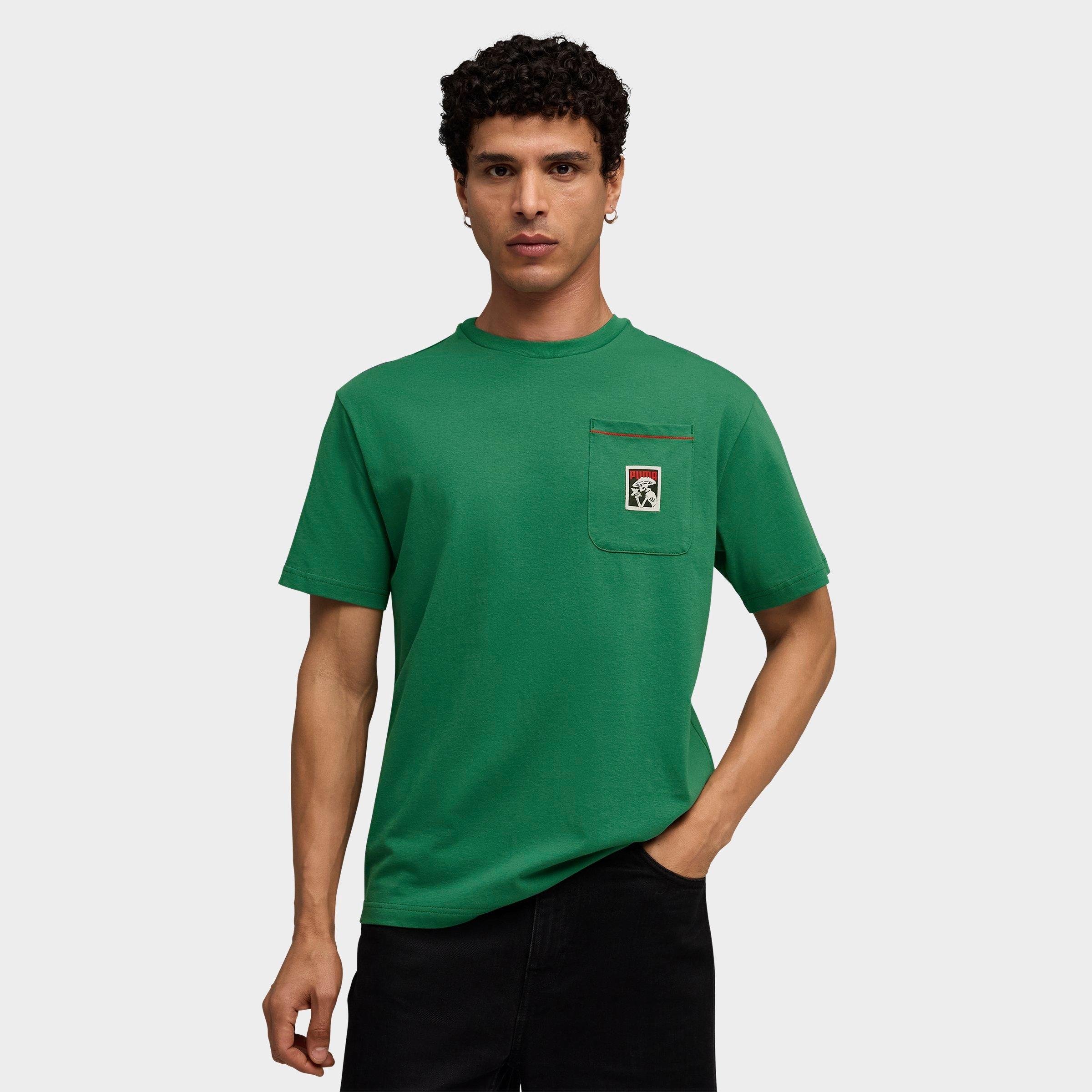 Click here for PUMA Mens Día de Muertos Pocket T-Shirt in Vine Si... prices