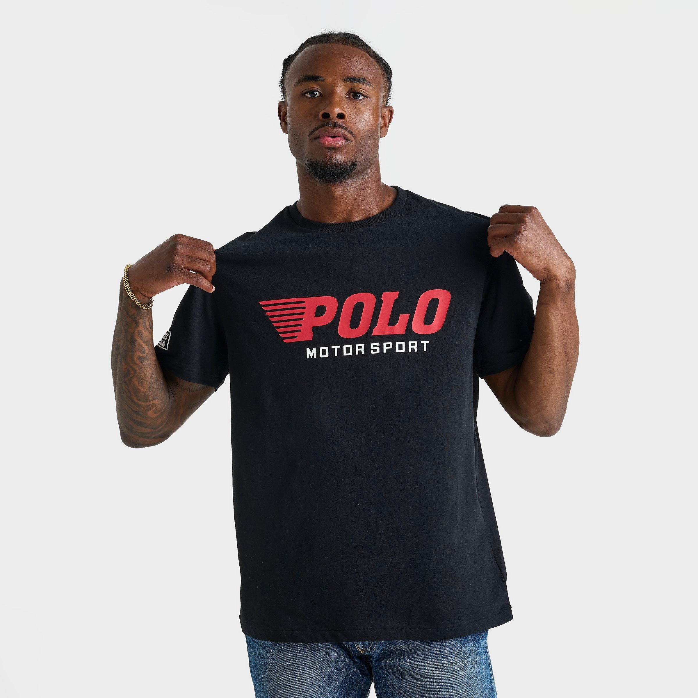 Polo Ralph Lauren Mens Motorsport Graphic T-Shirt in Polo Black Size: Large