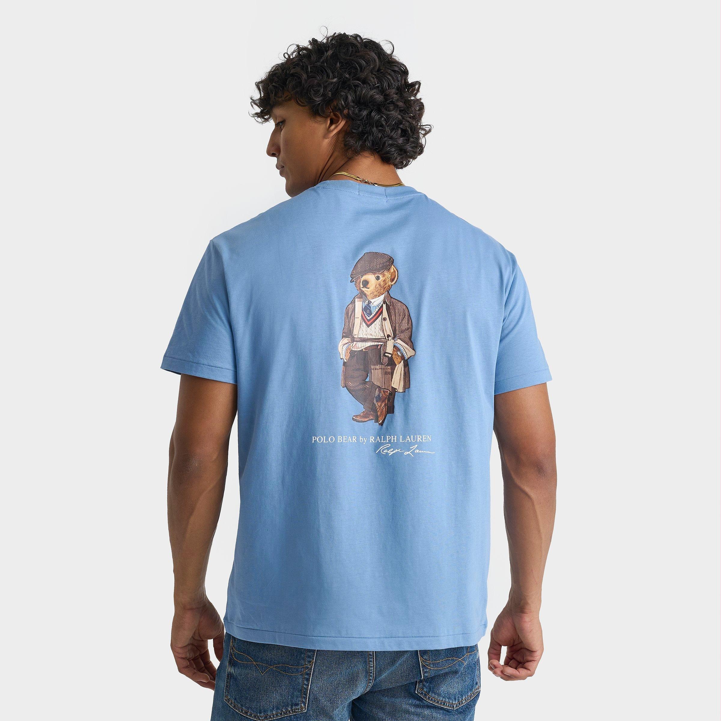 Polo Ralph Lauren Mens Classic-Fit Polo Bear Jersey T-Shirt - Hatteras Blue