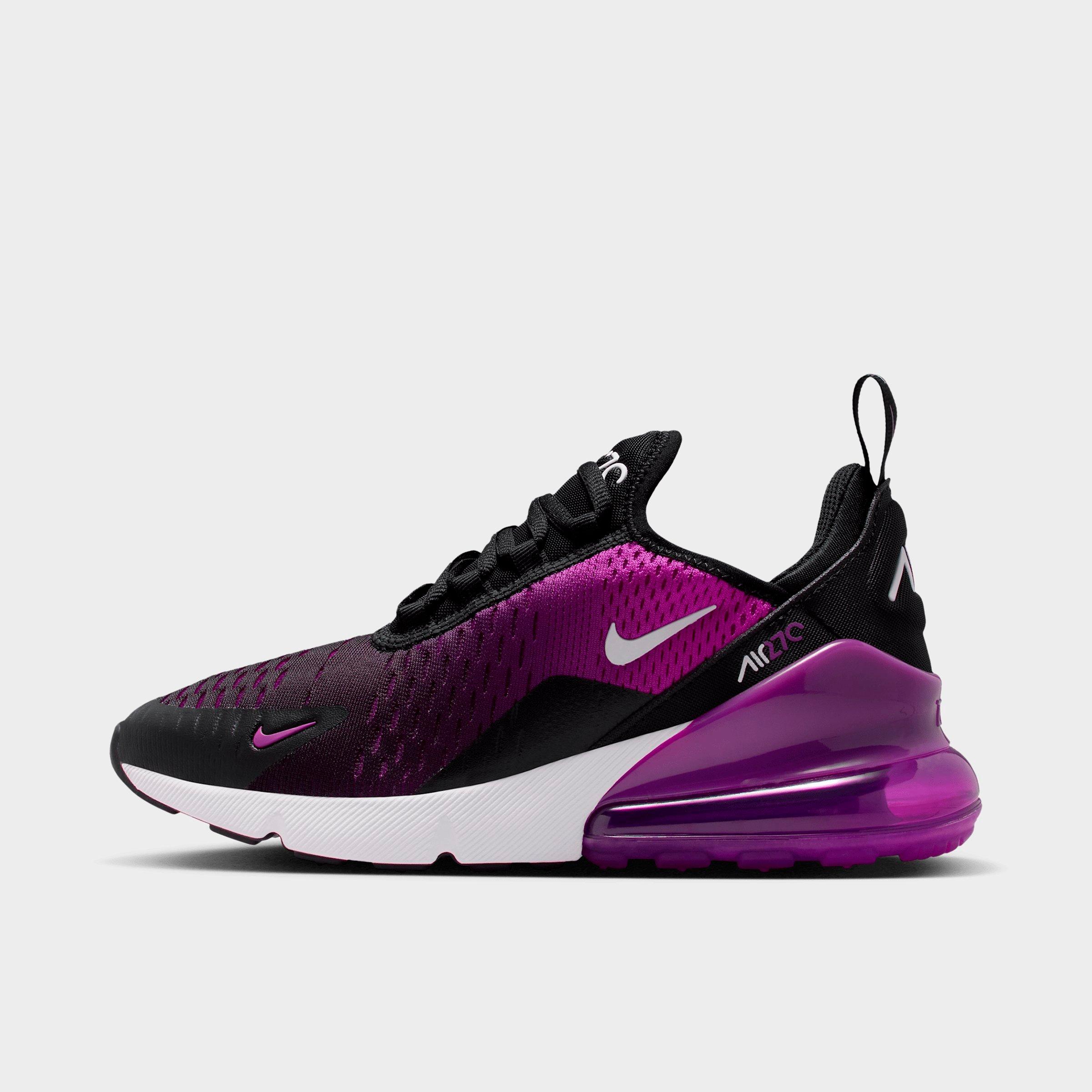 Click here for Nike Big Kids Air Max 270 Casual Shoes in Black/Vi... prices