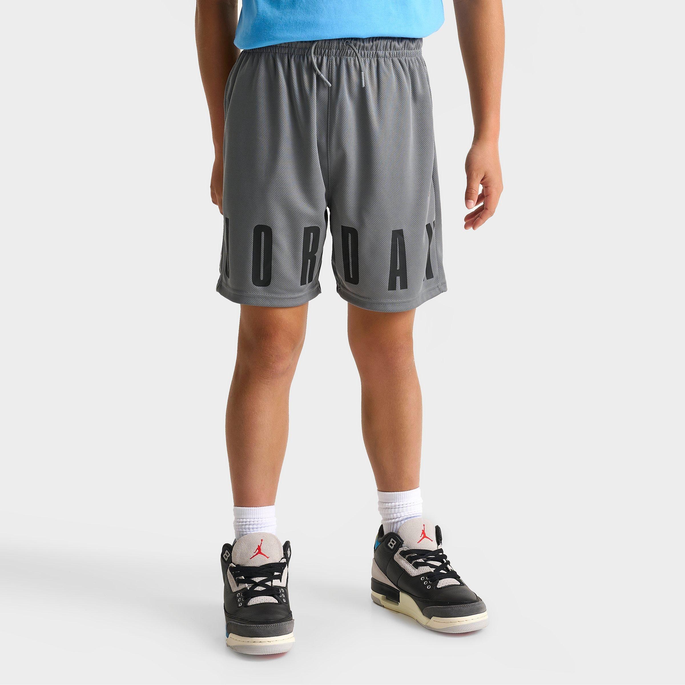 Click here for Jordan Big Kids Courtyard Mesh Shorts in Smoke Gre... prices