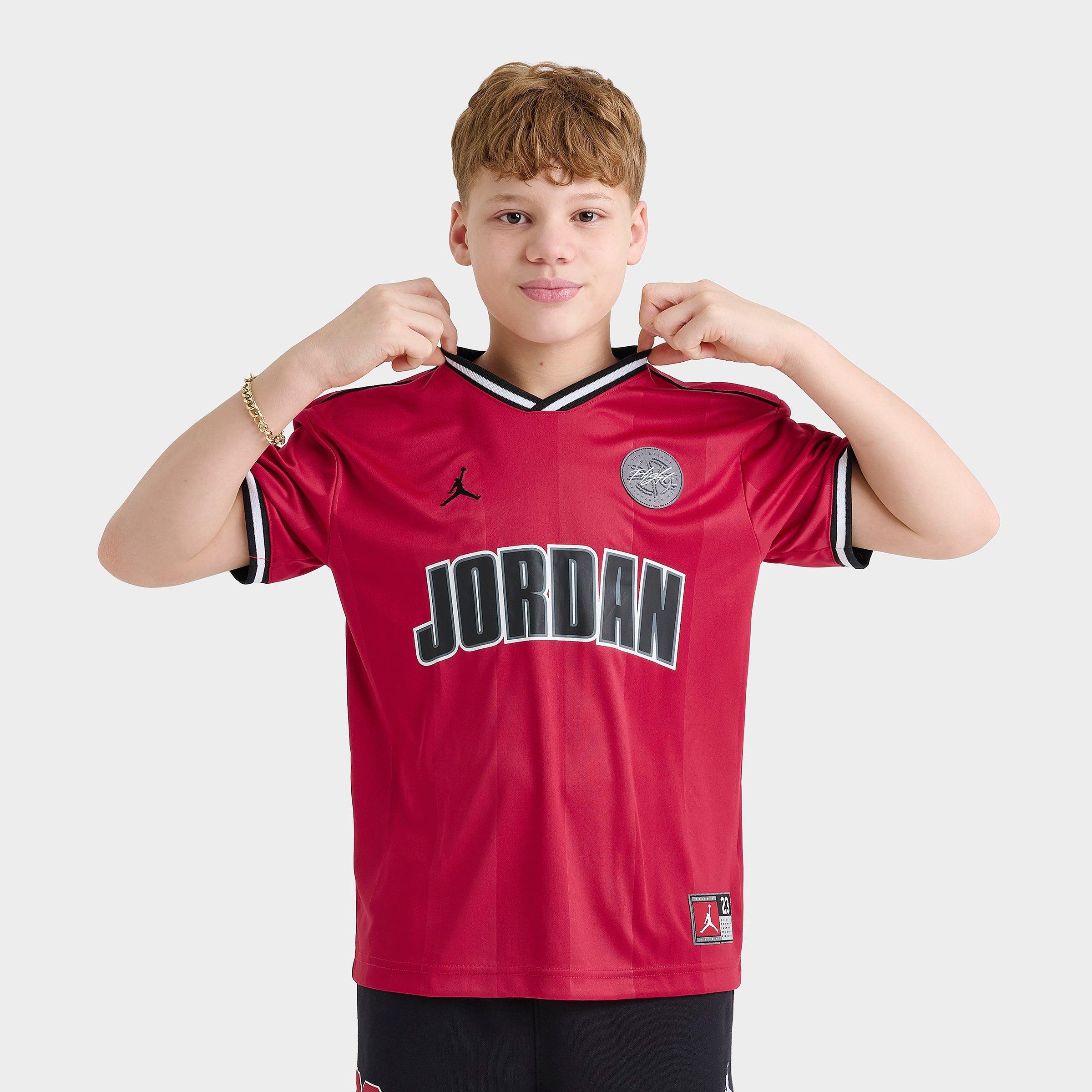 Click here for Jordan Boys Big Kids Soccer Jersey in Gym Red Size... prices