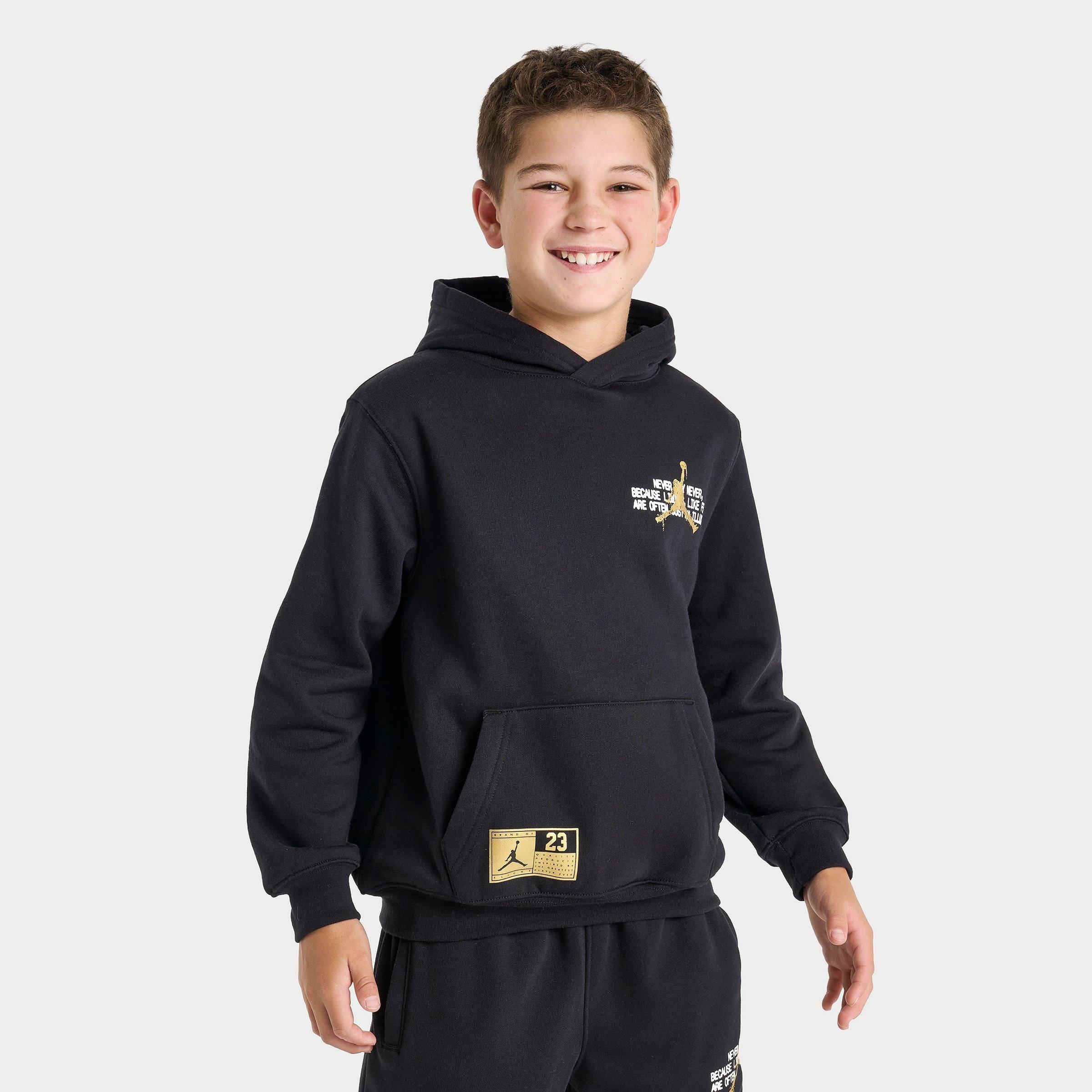 Click here for Jordan Big Kids Jumpman Stamp Pullover Hoodie in B... prices