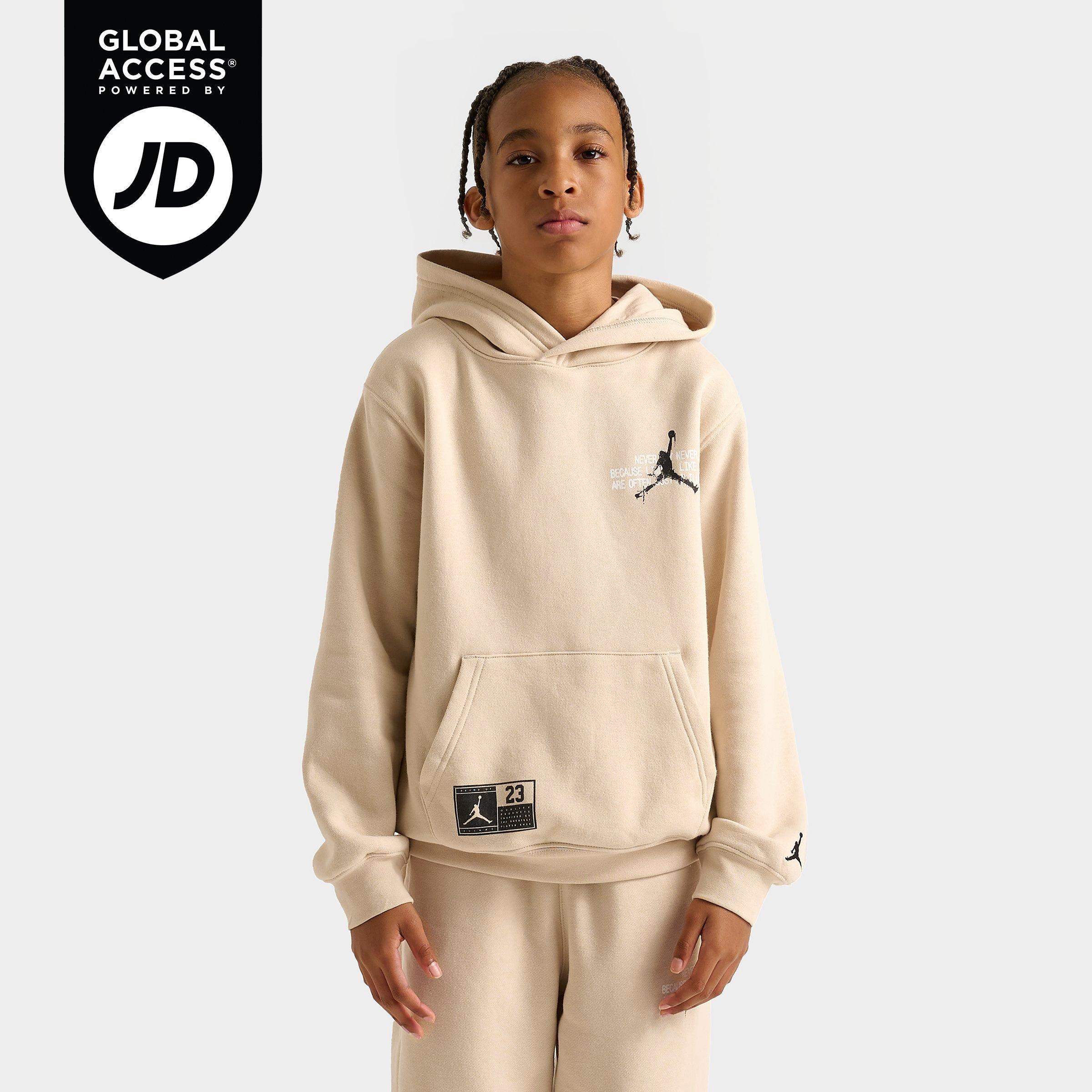 Click here for Jordan Big Kids Jumpman Stamp Pullover Hoodie in S... prices